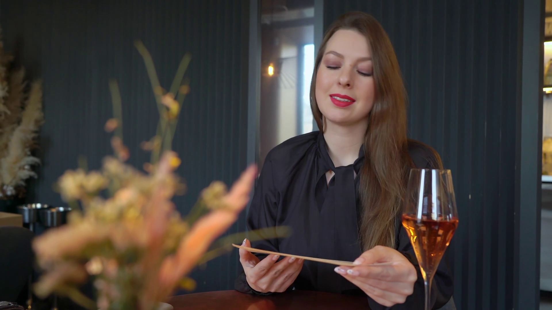 Young Woman In Restaurant Beautiful Girl Stock Footage SBV-352318439 ...