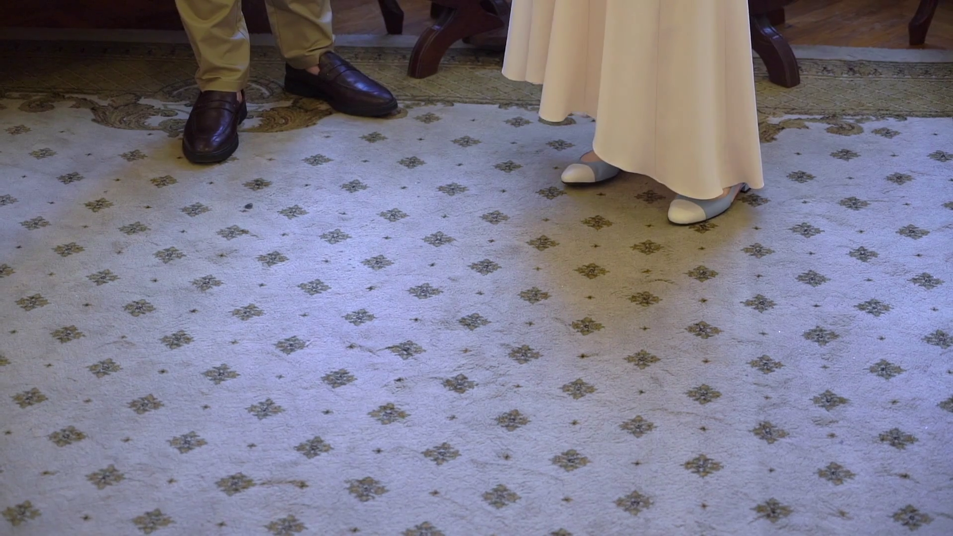 Man Woman Standing On Carpet Wedding Couple Stock Footage SBV-352021074 ...