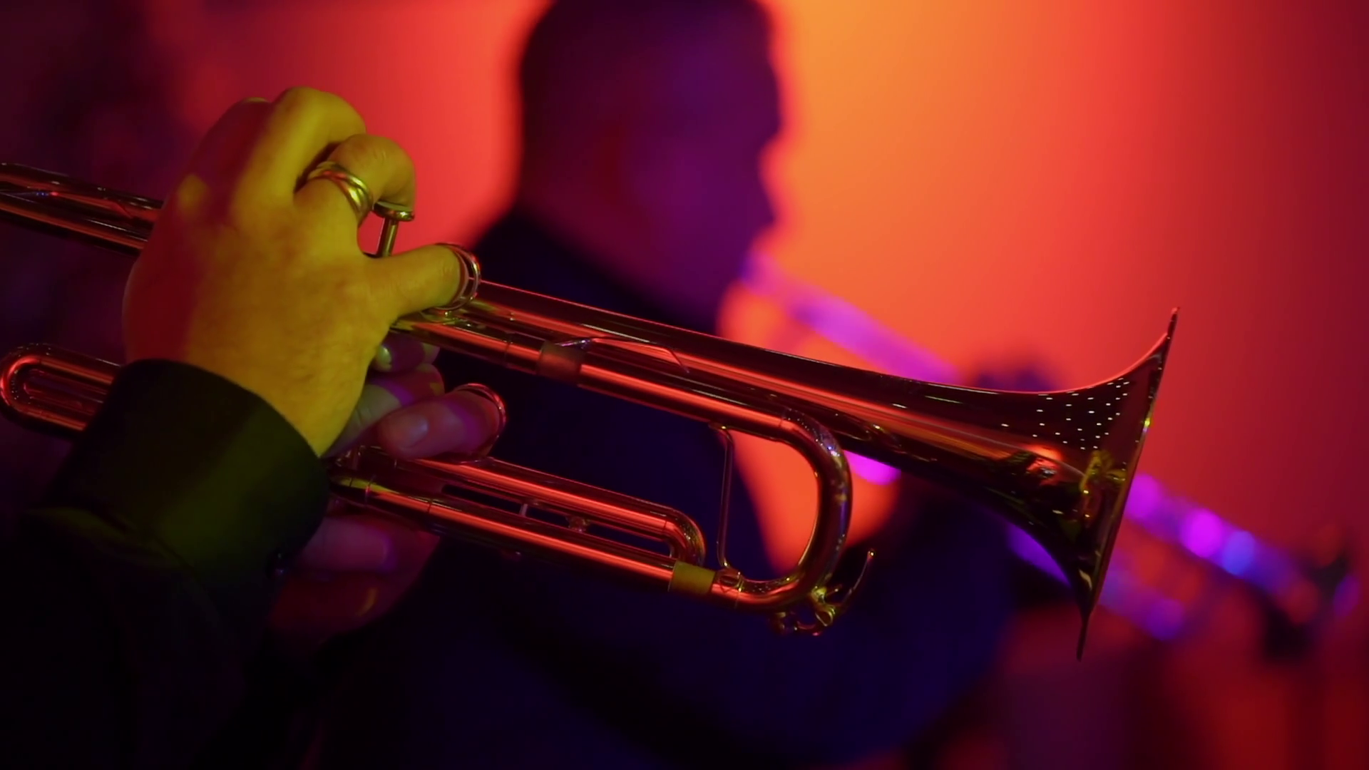 Musician Playing Musical Trumpet Wind Stock Footage SBV-352021591 ...