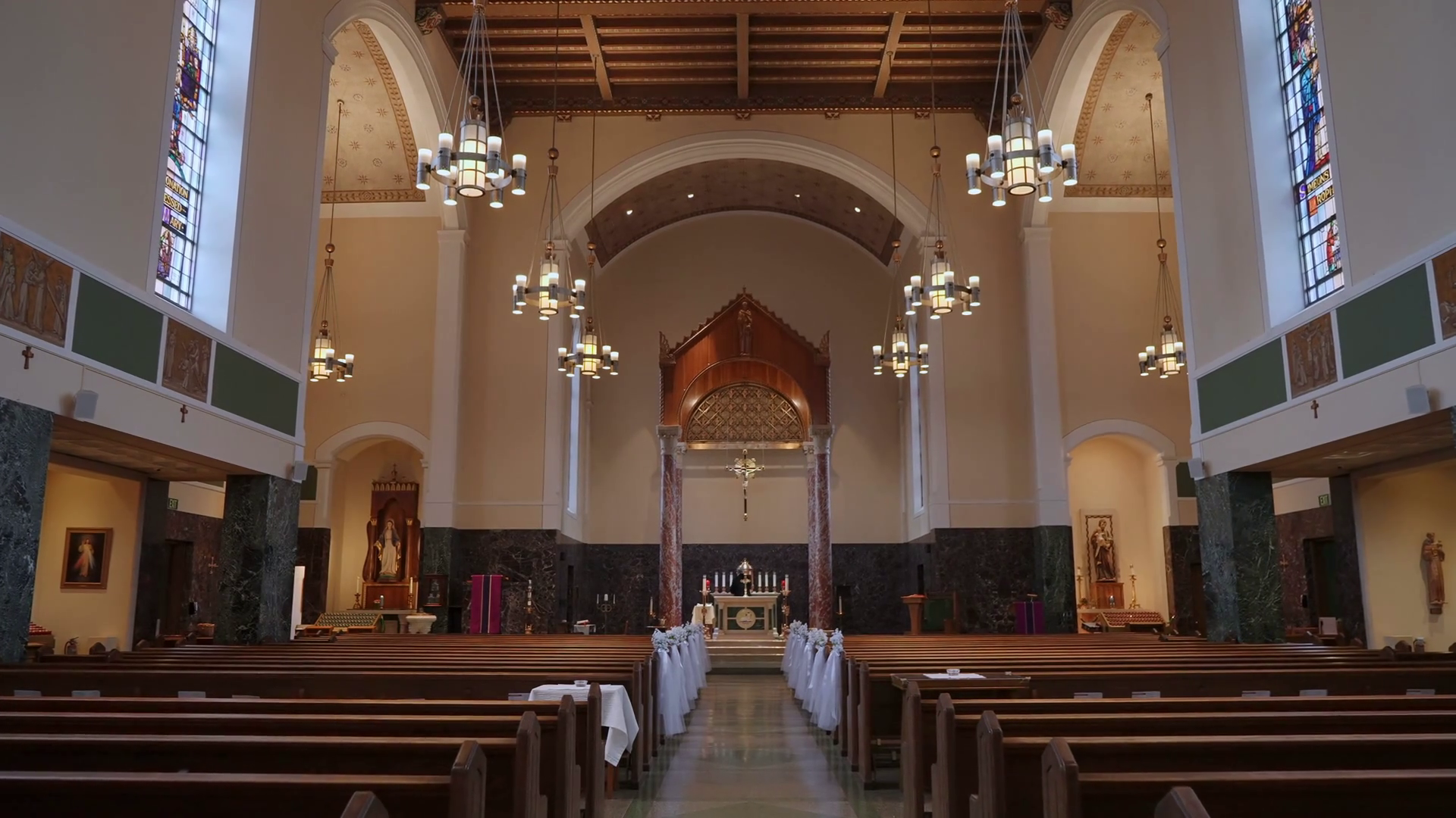 The Church Interior Has Breathtaking View Stock Footage SBV-352761189 ...
