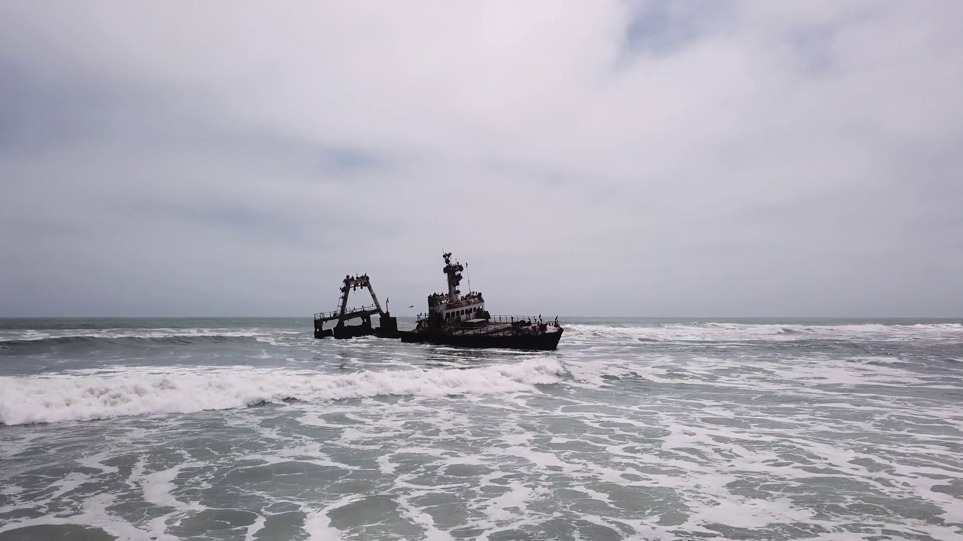 Sunken Trawler Shipwreck Old Rusty Metal Stock Footage SBV-352028020 ...