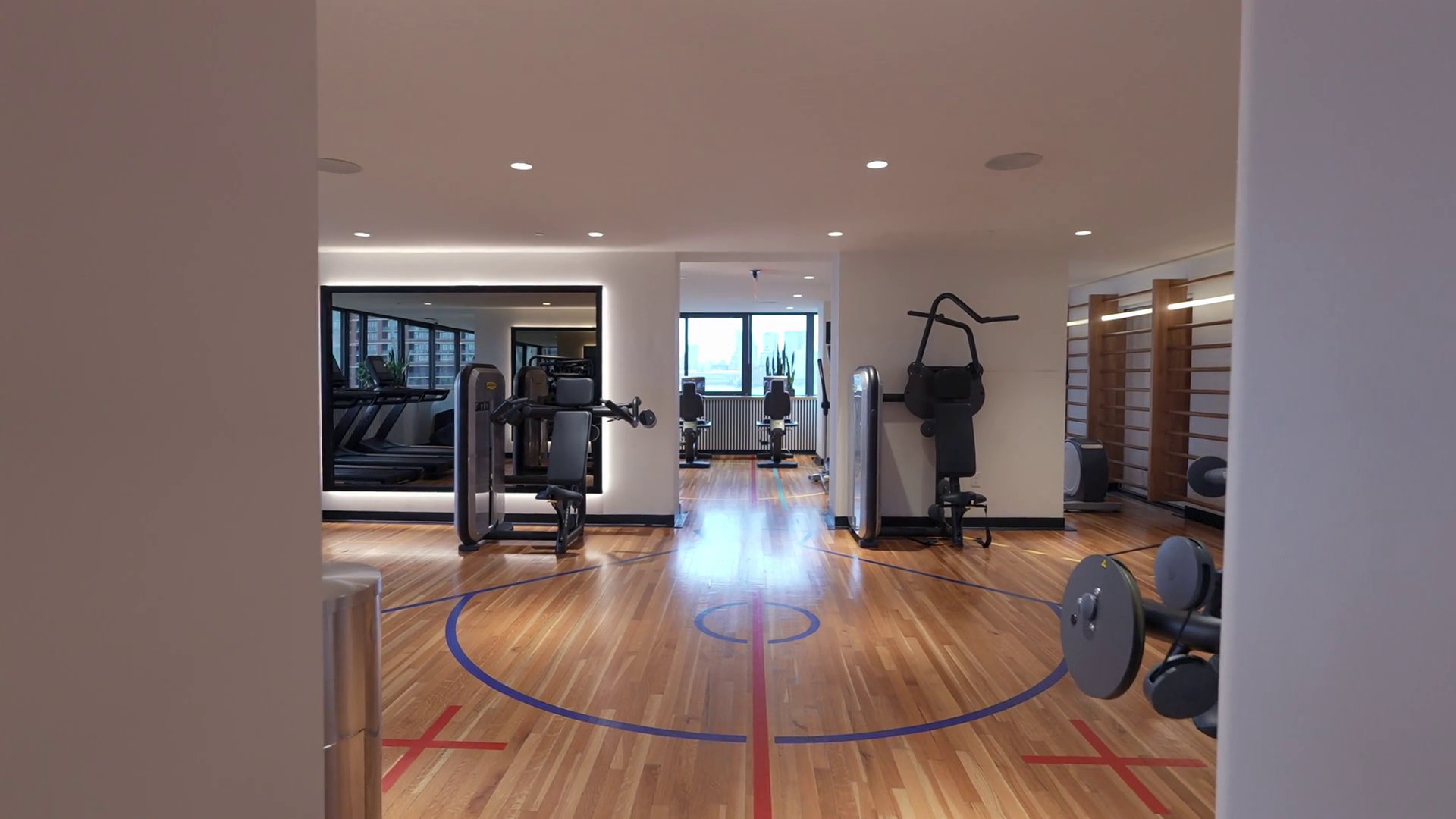 The Modern Gym Interior Features Elliptical Stock Footage SBV-351844792 ...