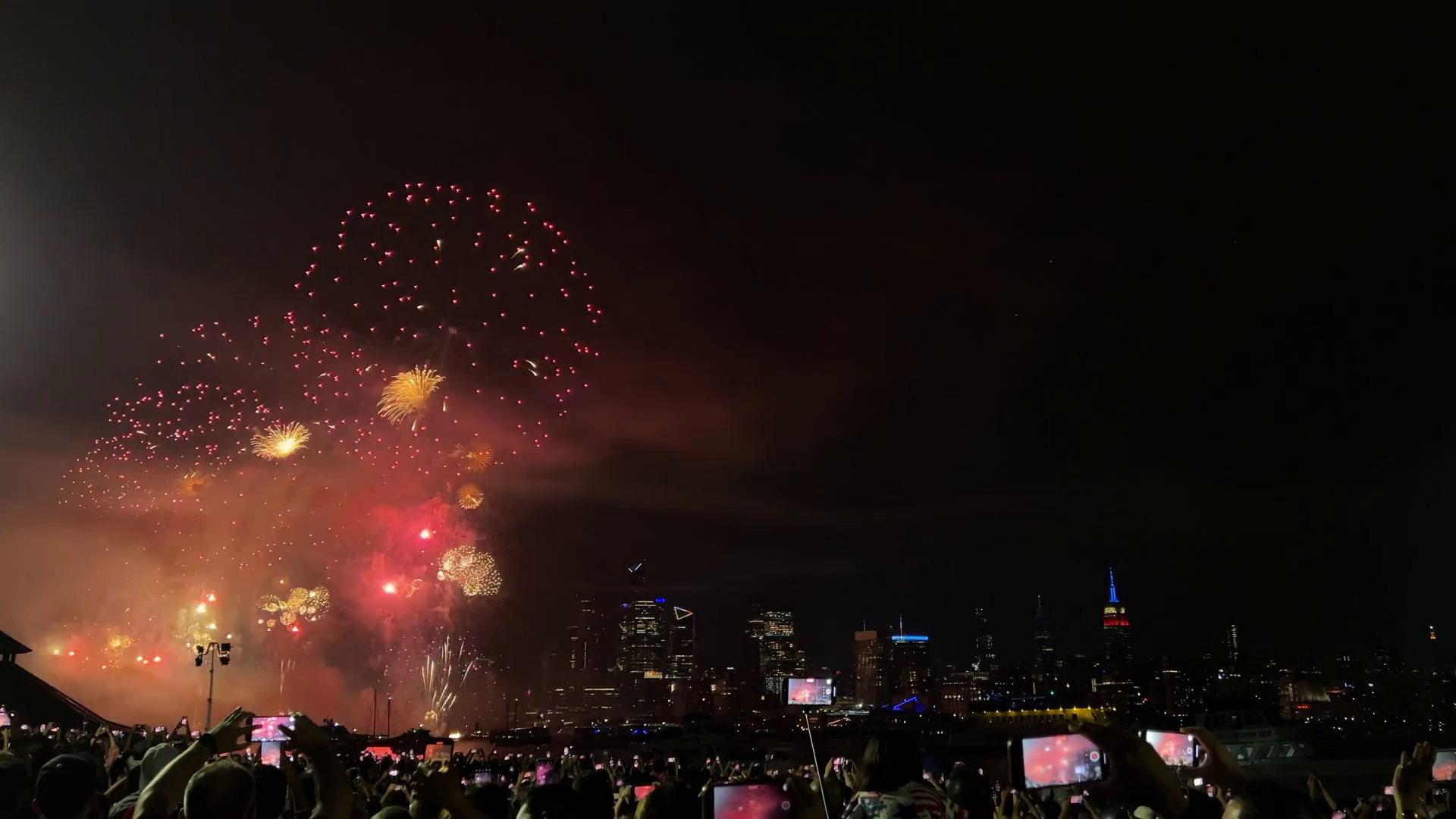 Fireworks Display Over Beautiful City Stock Footage SBV-352007297 ...