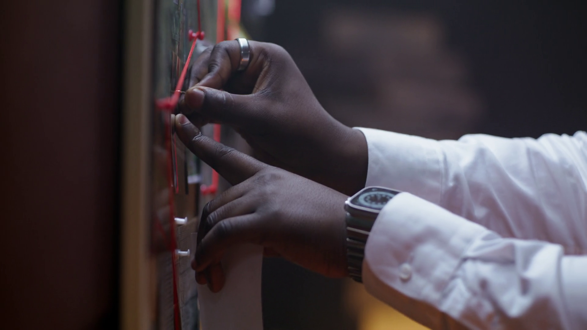 The Detective Puts Sticky Notes On Board Stock Footage SBV-352100095 ...