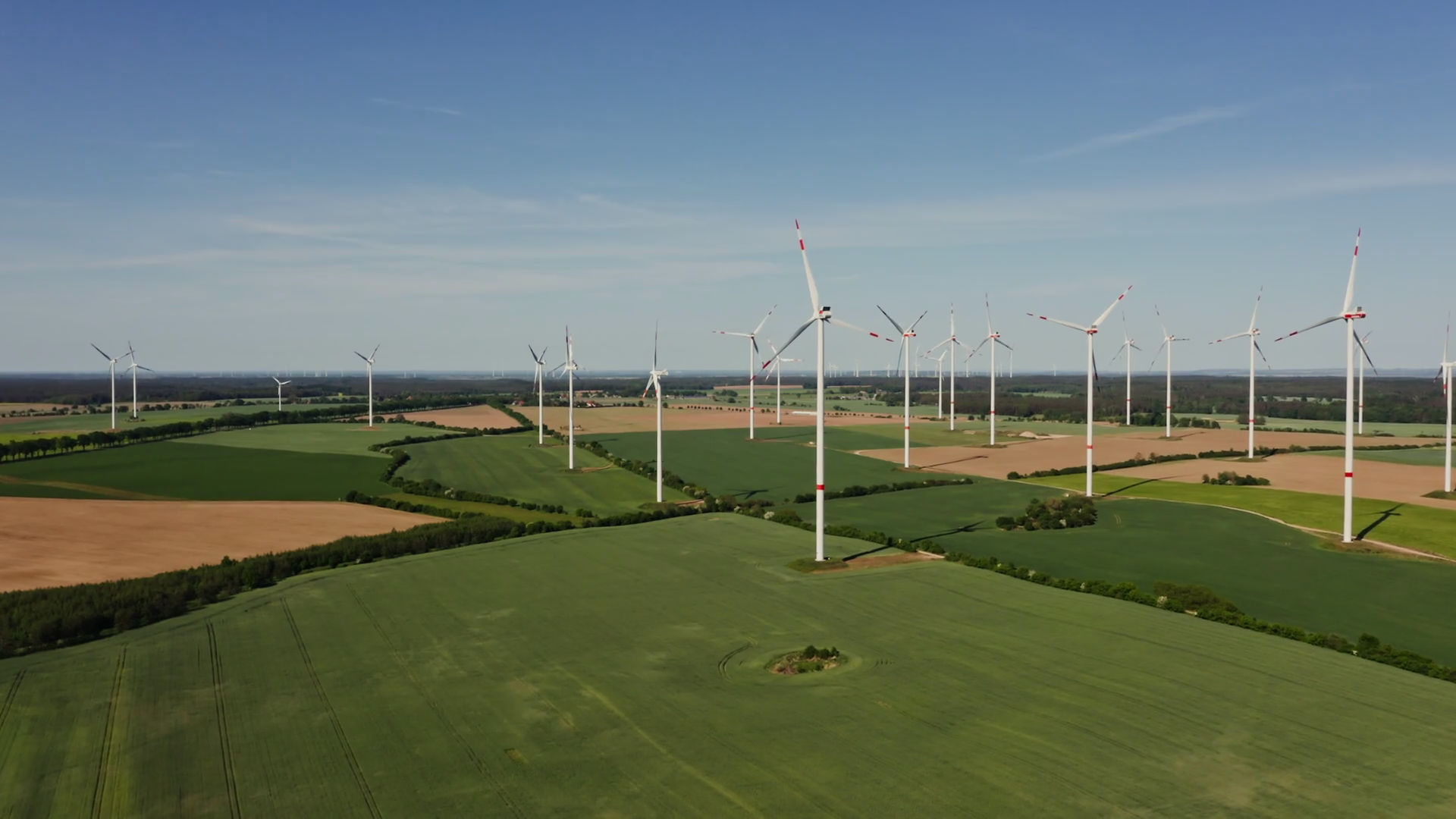Large Wind Farm Extracting Electricity From Stock Footage SBV-347703989 ...
