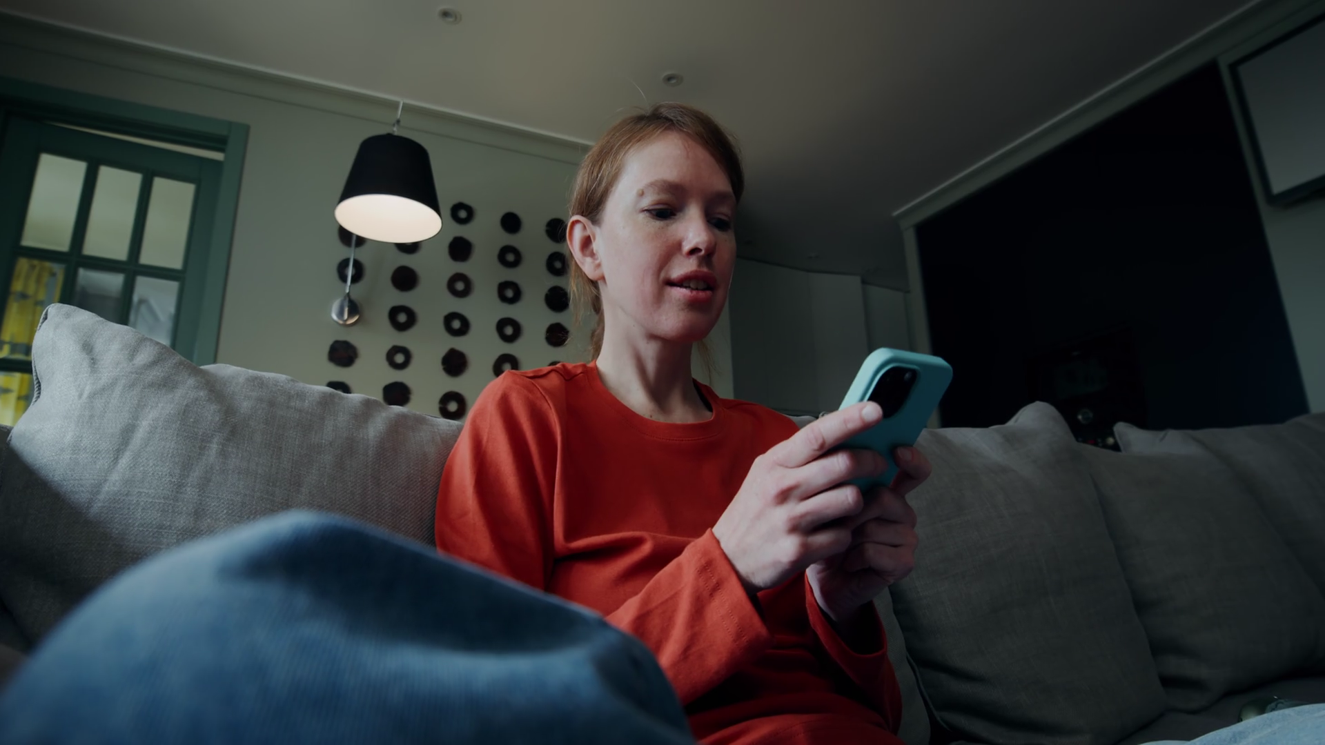 A Young Woman Typing On Phone Laughing Stock Footage SBV-347737837 ...