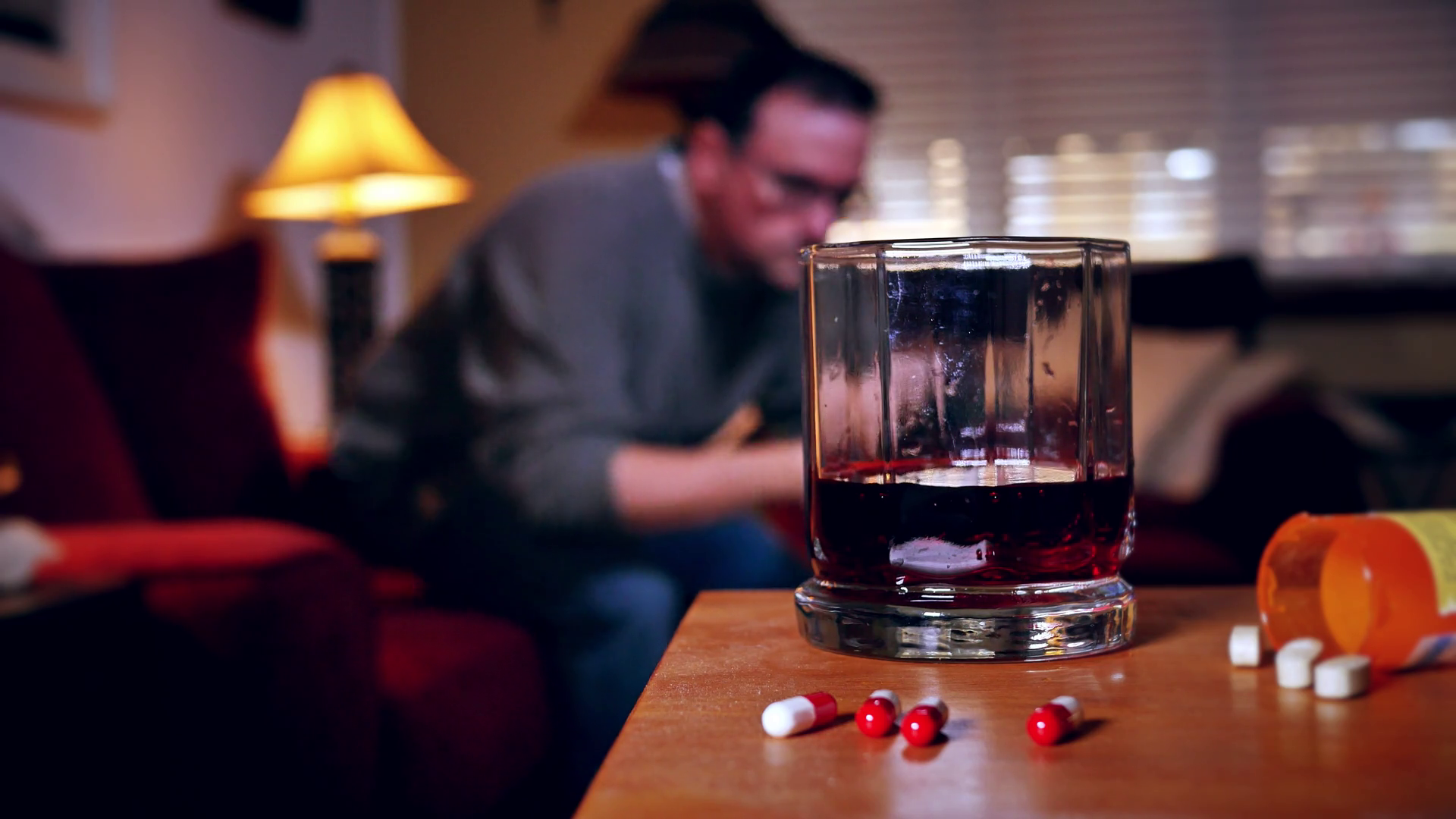 A Man Struggles With Alcohol Drug Addiction Stock Footage SBV 300490279