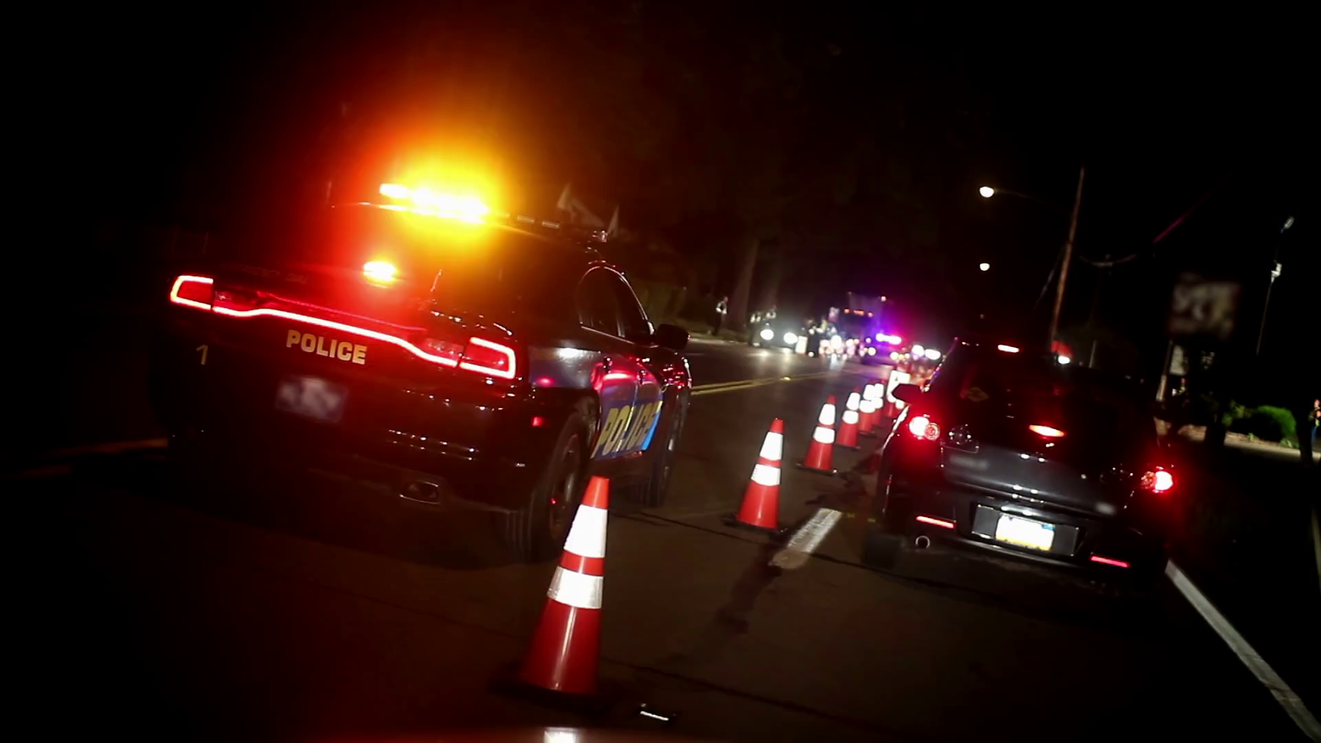 DUI Sobriety Checkpoint at night Stock Video Footage 00:11 SBV ...