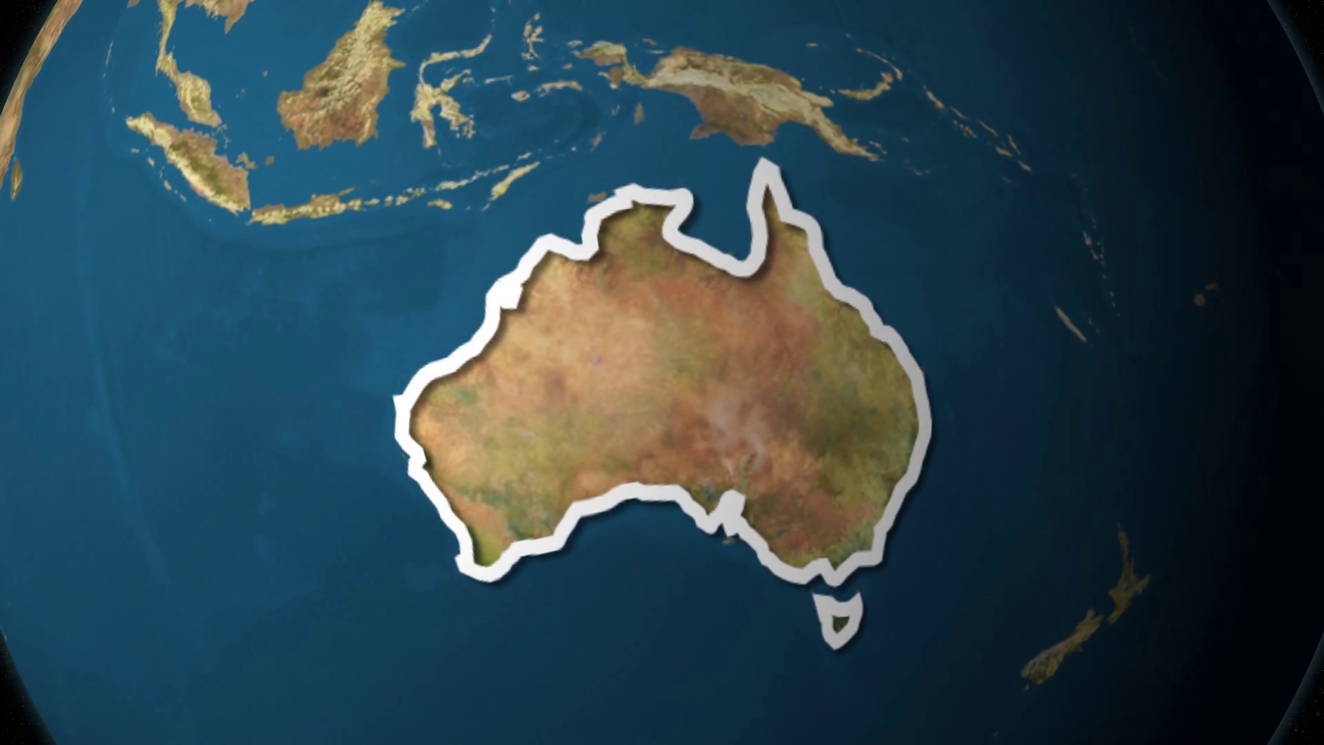 Highlighting Australia Earth Animation Stock Motion Graphics SBV ...