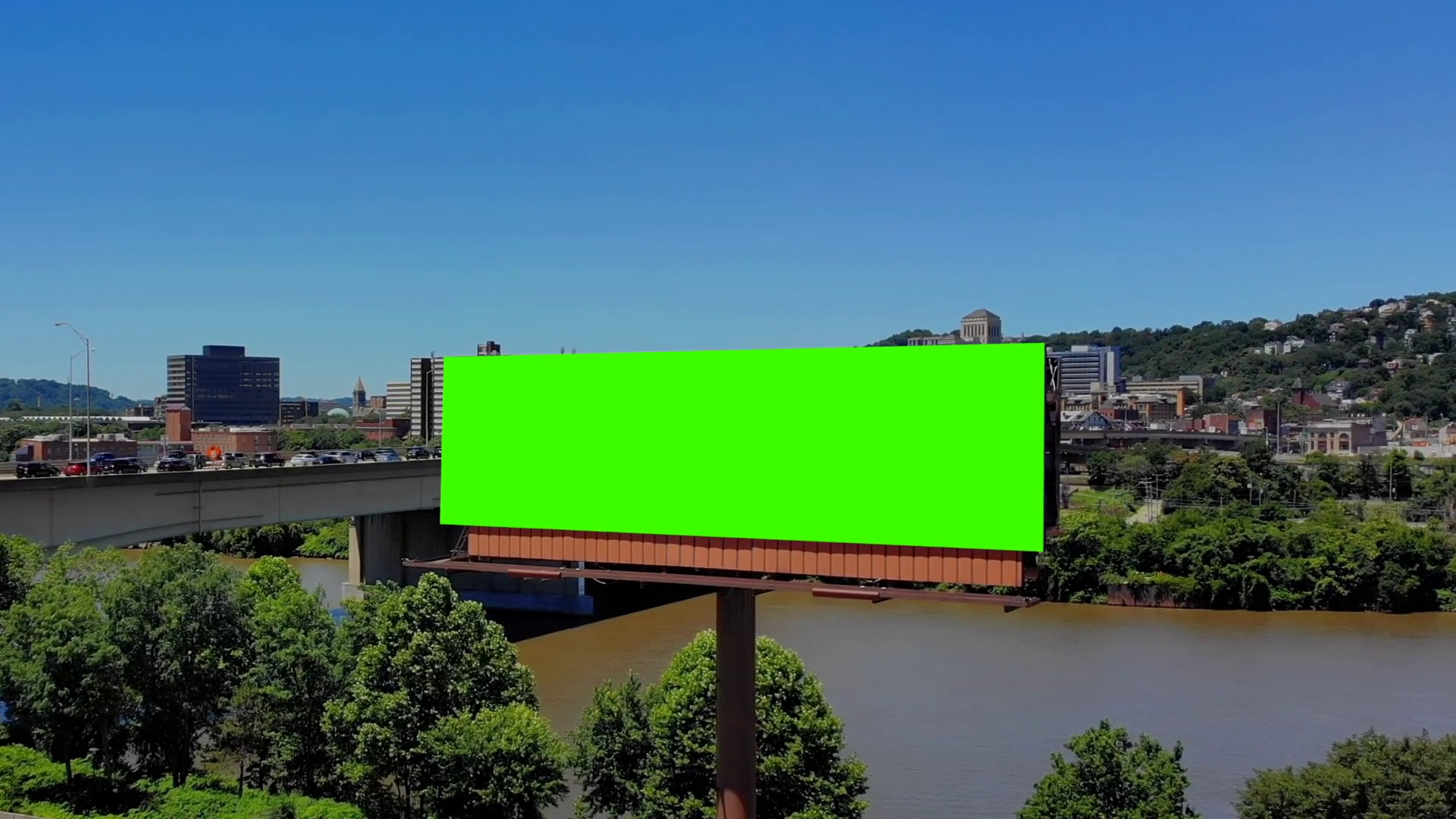 A Slow Push Forward Aerial View Of City's Stock Footage SBV-324740459 ...