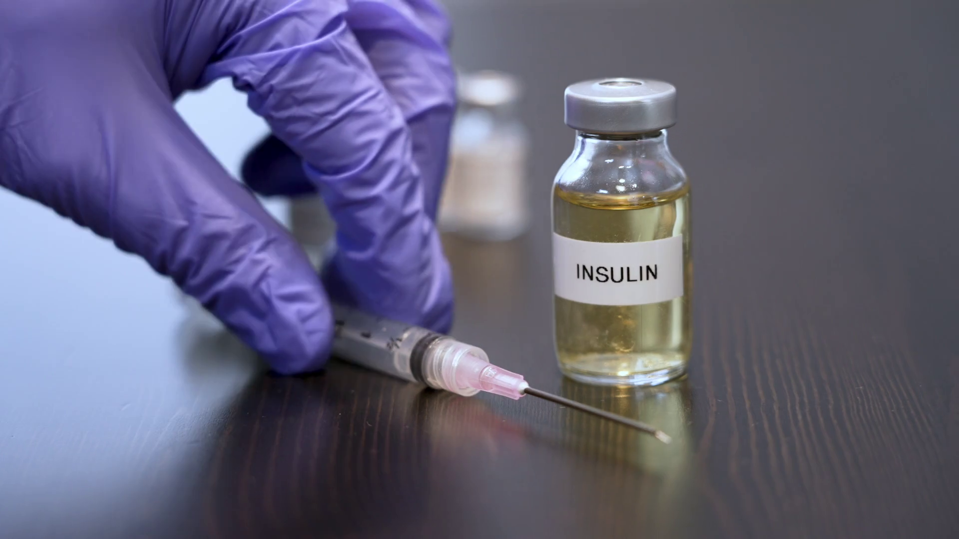 A Slider Dolly Shot Of Generic Insulin Vial Stock Footage SBV-346462755 ...