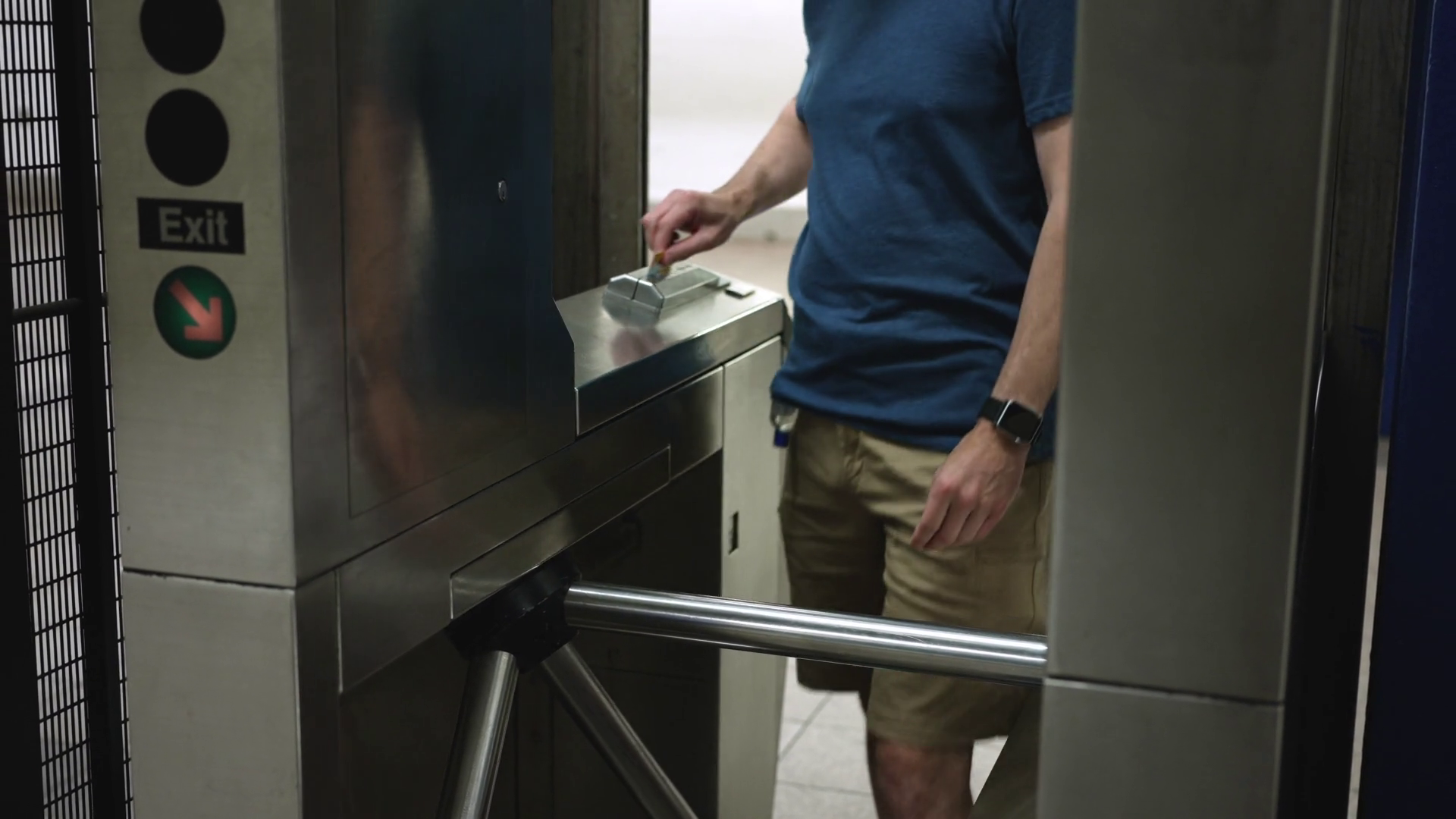 A View Of Man Swiping Metrocard To Gain Stock Footage SBV-346570158 ...