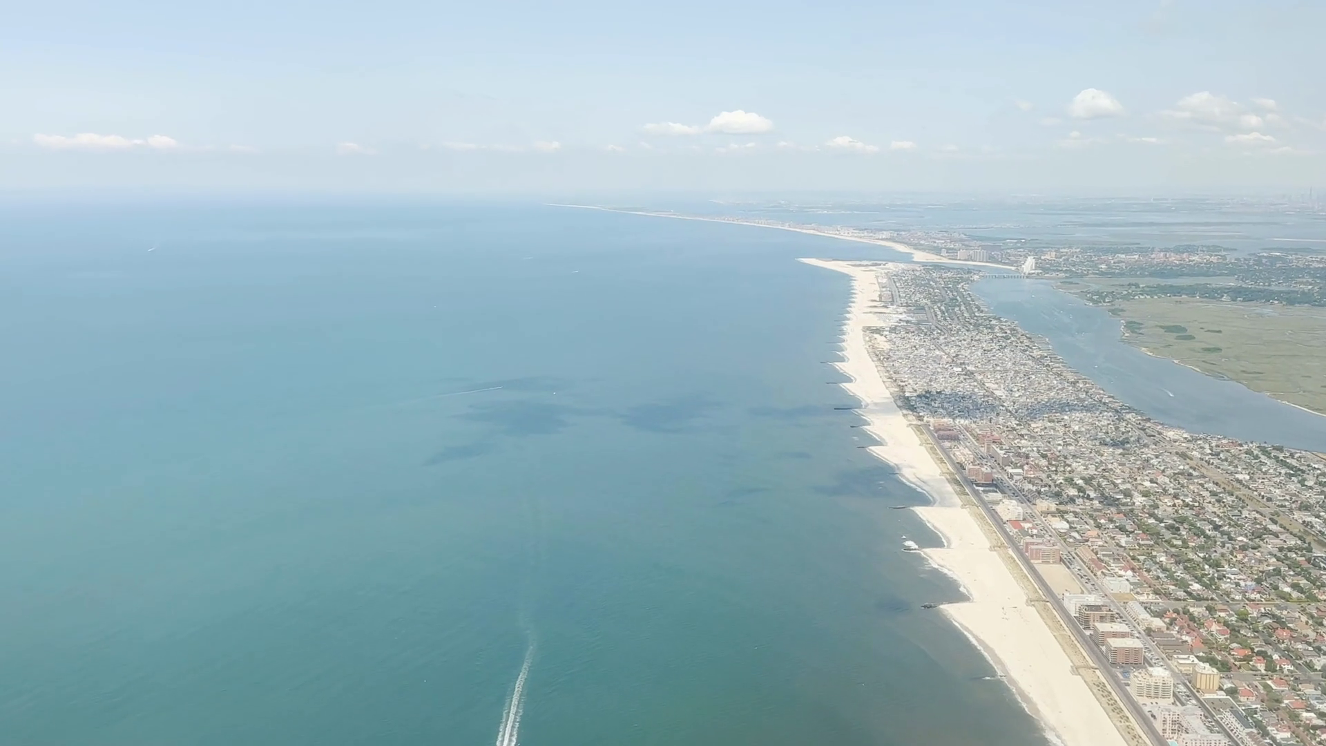 An Aerial View Of Long Beach Island Seen Stock Footage SBV-347729139 ...