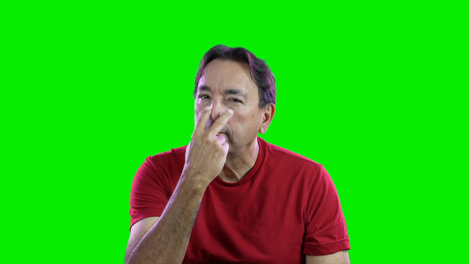 A Man Gives "i'm Watching You" Gesture Over Stock Footage SBV-347758146 ...