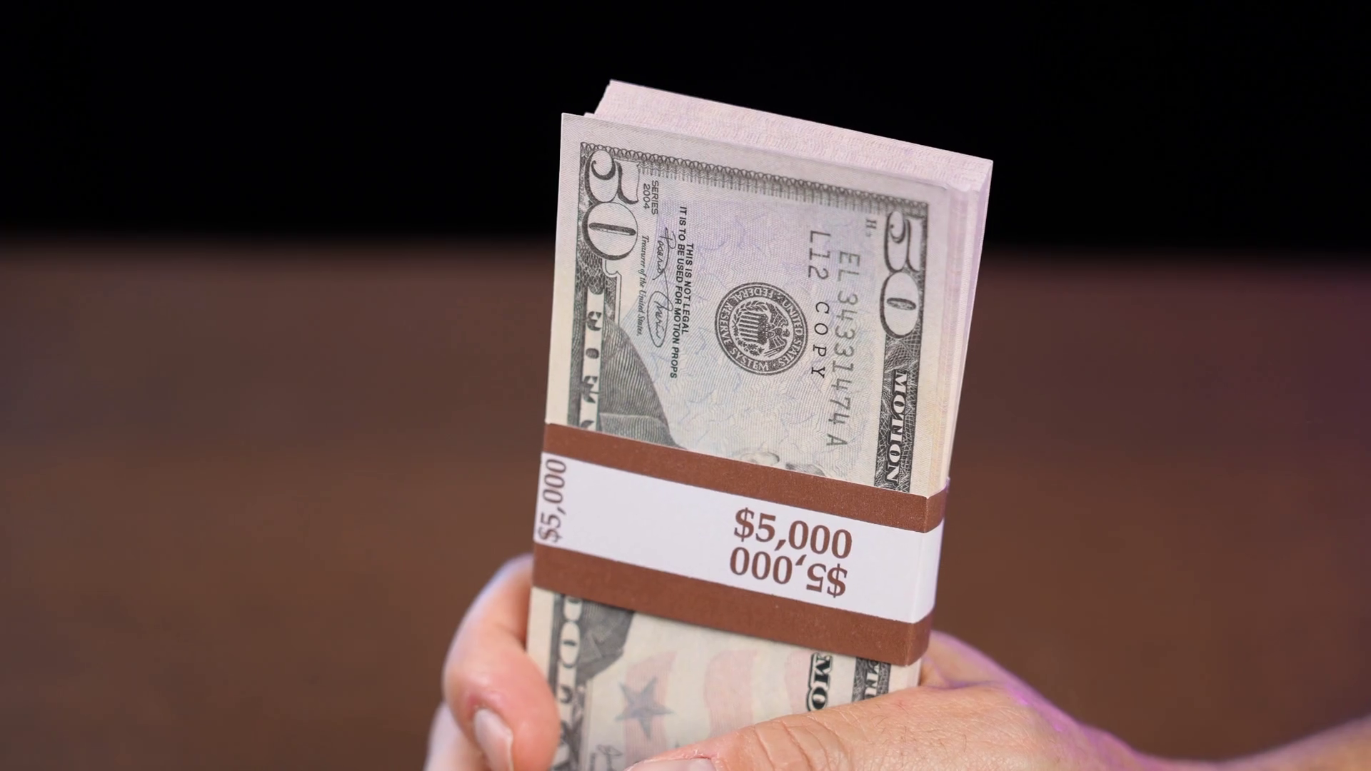 Closeup View Flipping Through Stack Of 50 Stock Footage SBV-348709259 ...