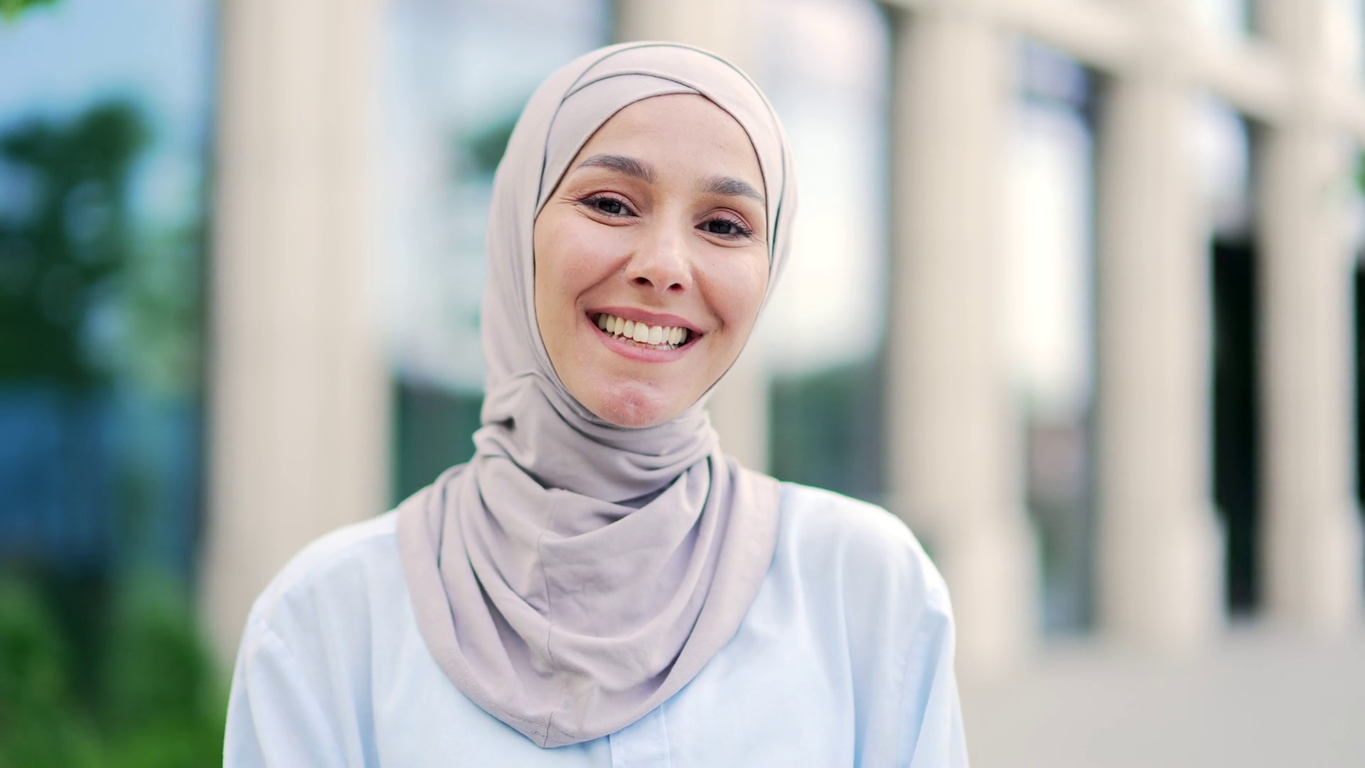 Close Up Portrait Of Young Positive Muslim Stock Footage SBV-352051252 ...