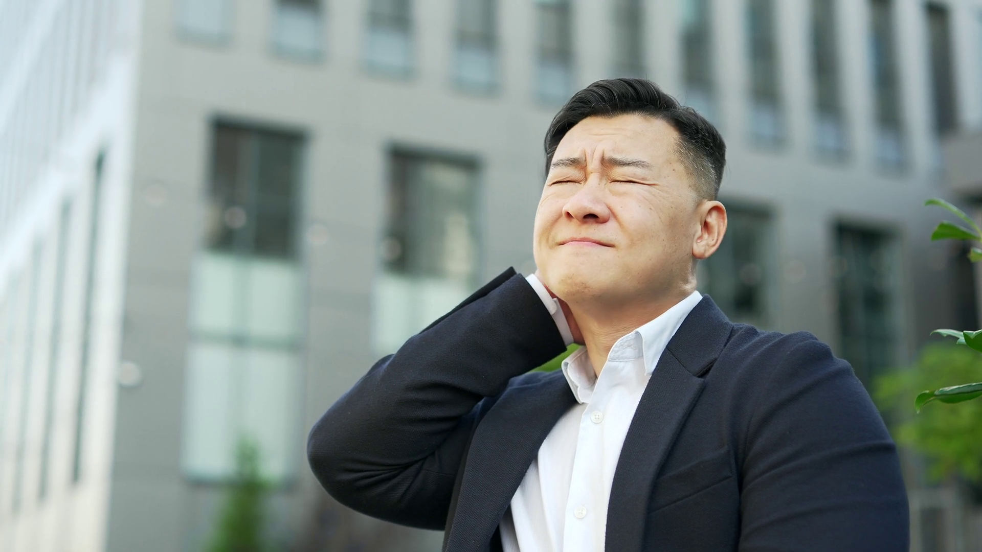 Close Up Tired Asian Businessman Suffering Stock Footage SBV-352098385 ...