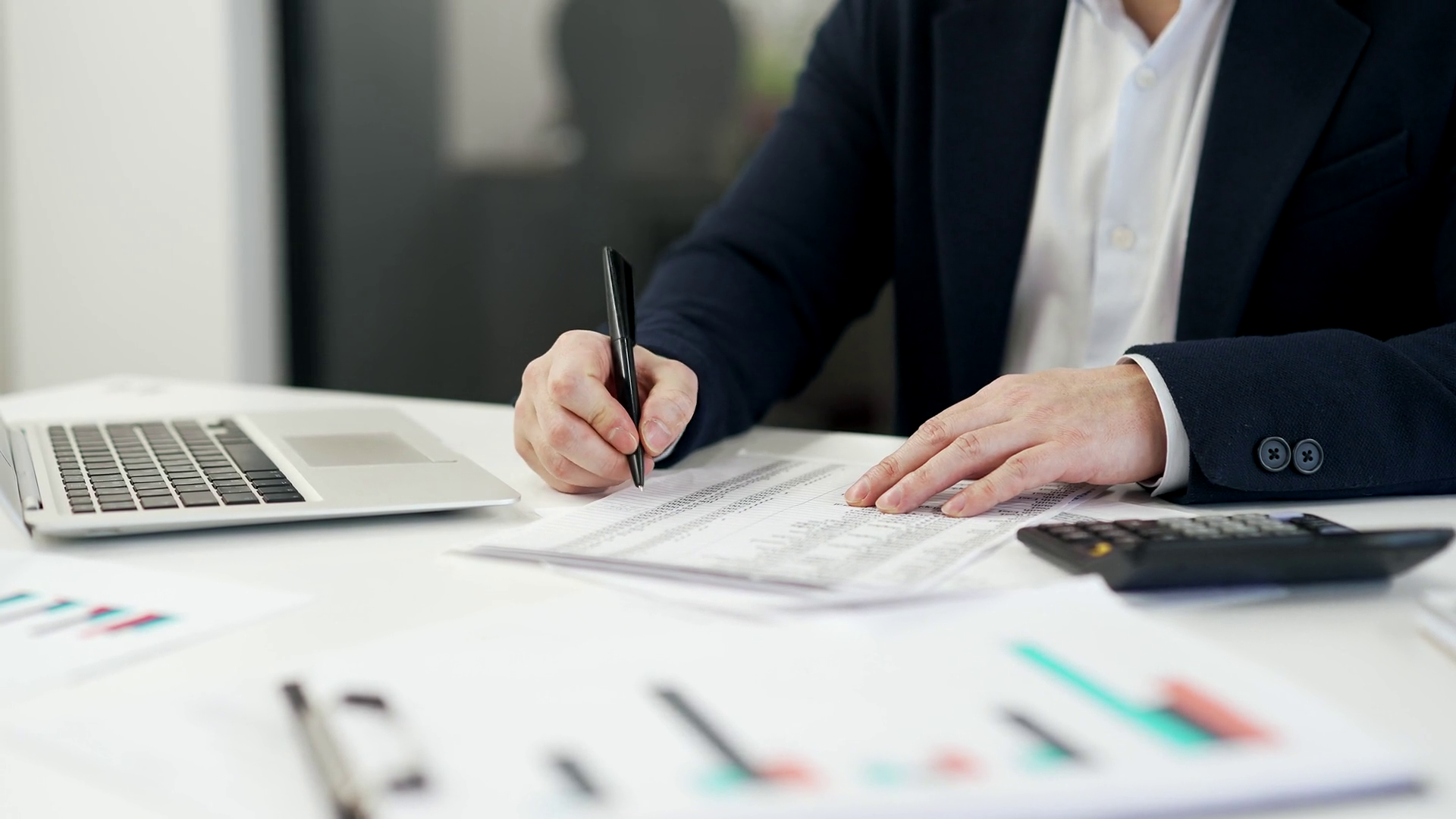 Close Up Man's Hand Fills Out Form Documents Stock Footage SBV ...