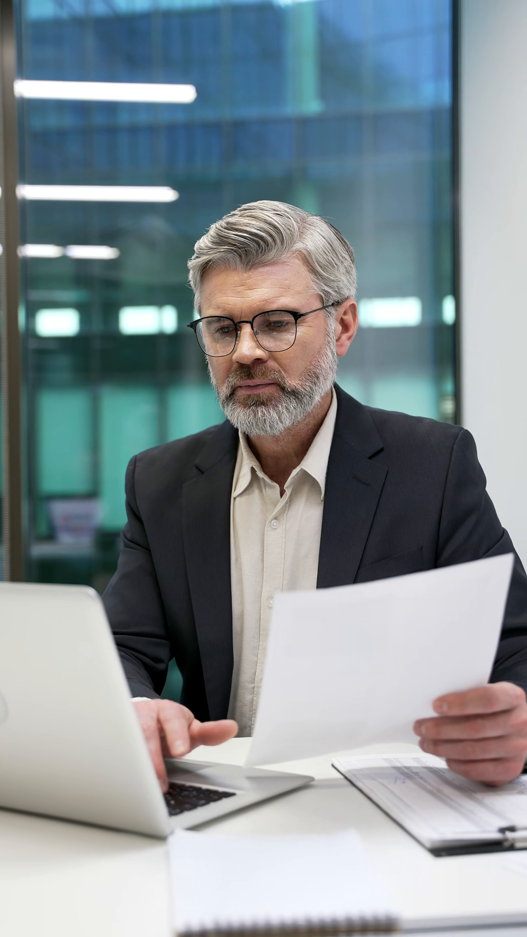 Busy Mature Financier In Formal Suit Is Stock Footage SBV-353615563 ...