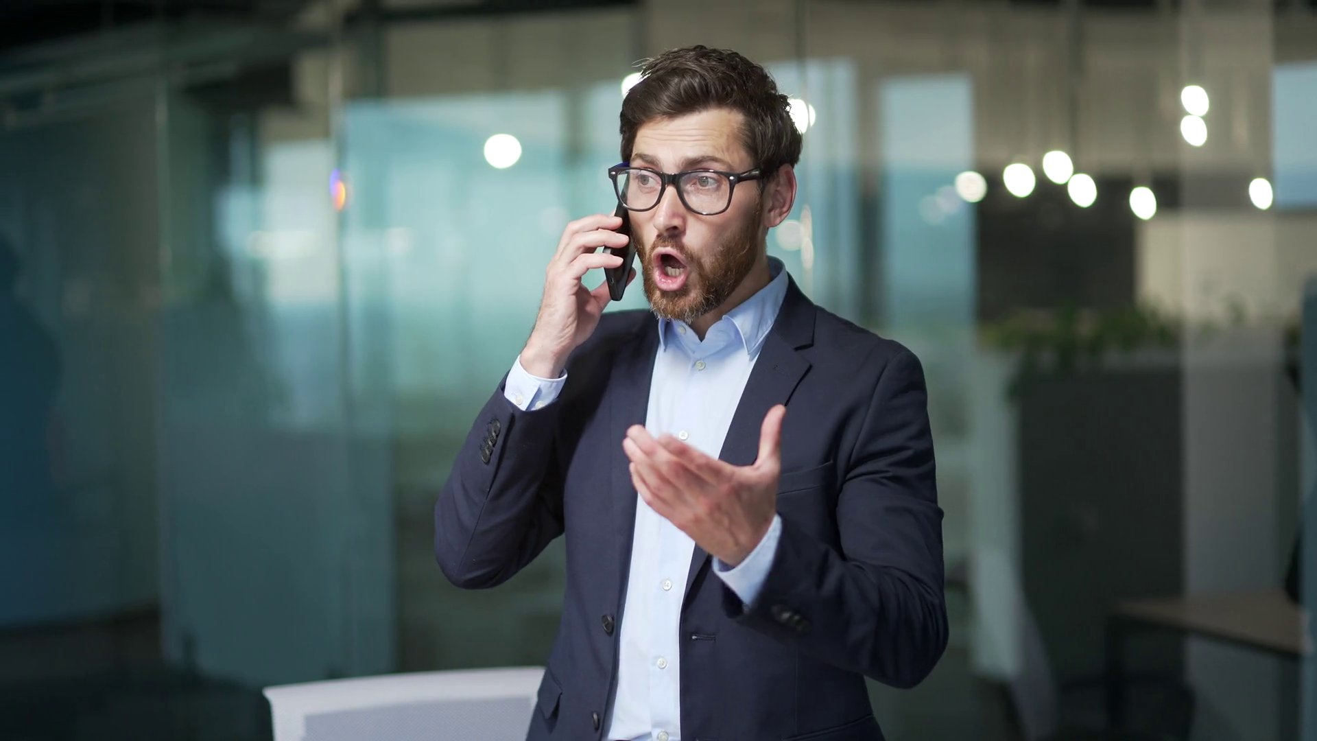 Irritated Arguing Business Man Boss Yelling Stock Footage SBV-351658146 ...