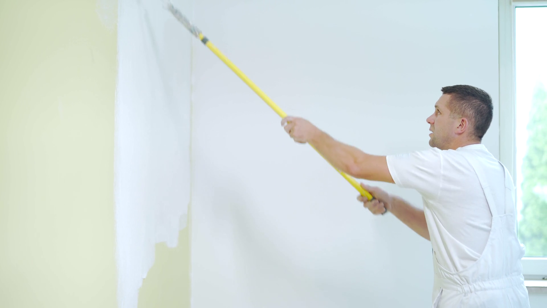 Repair Of Room In House Paint Is Applied To Stock Footage SBV-352125123 ...