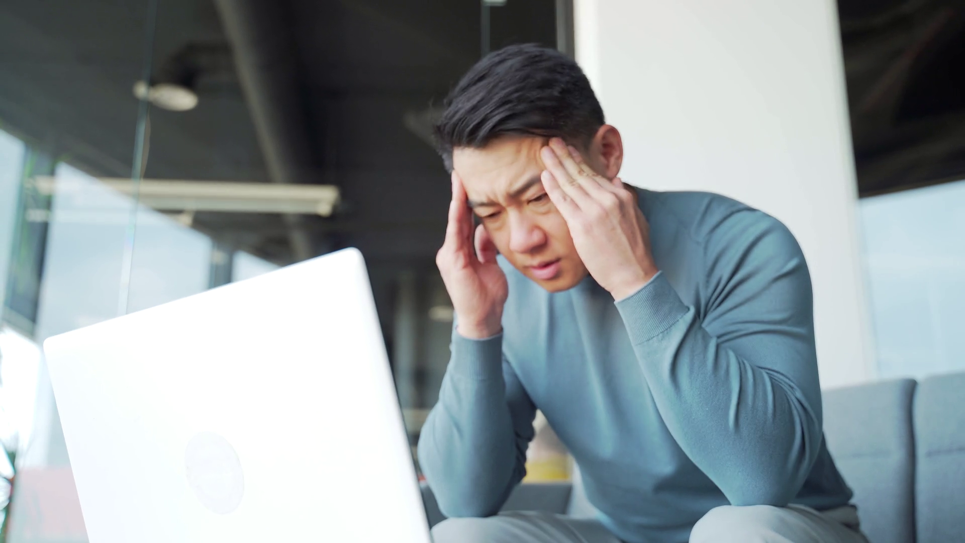 Young Exhausted Overworked Office Worker Stock Footage SBV-352039997 ...