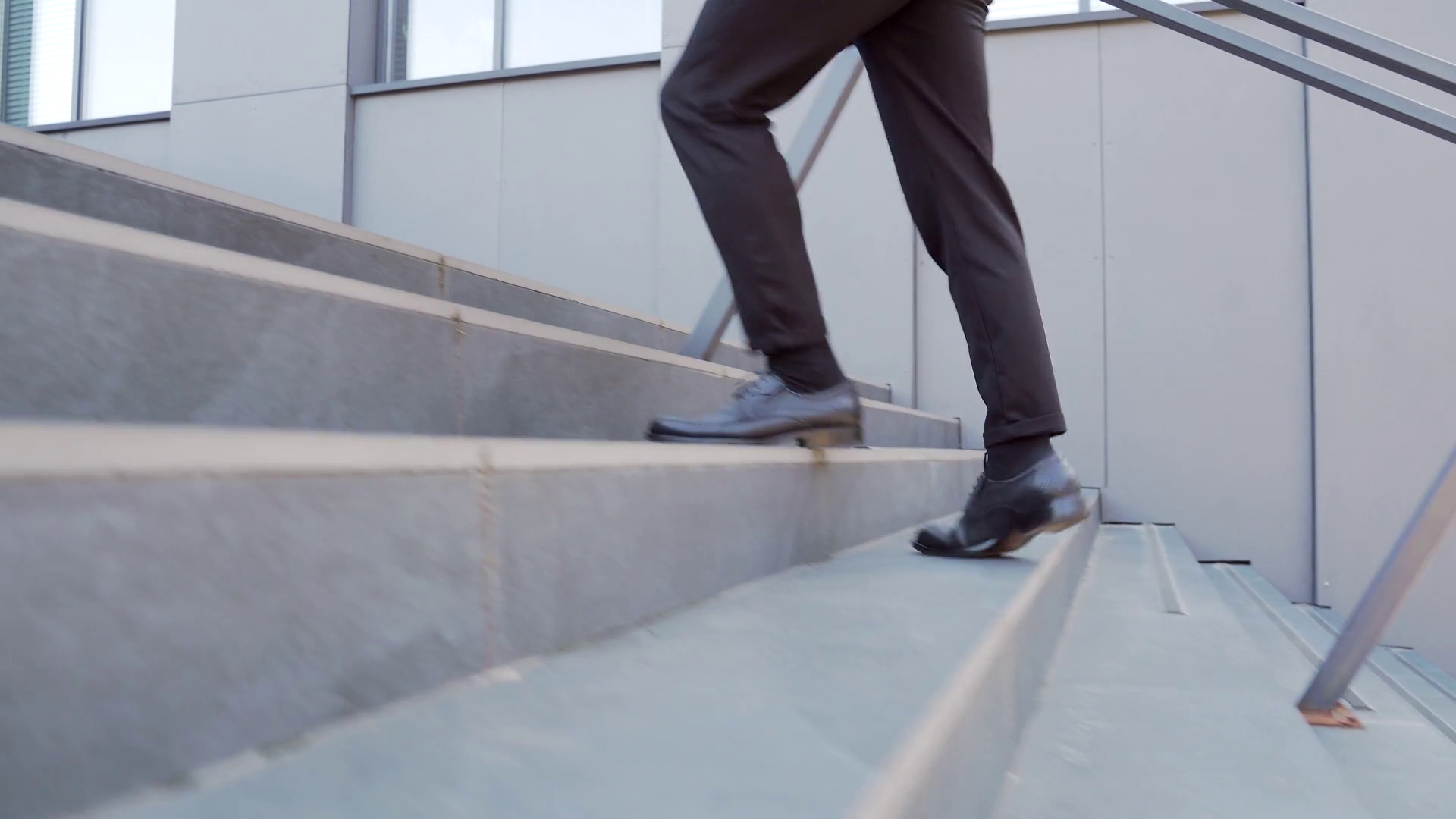 Close Up Of Business Man Steps Up Stairs Stock Footage SBV-352043699 ...