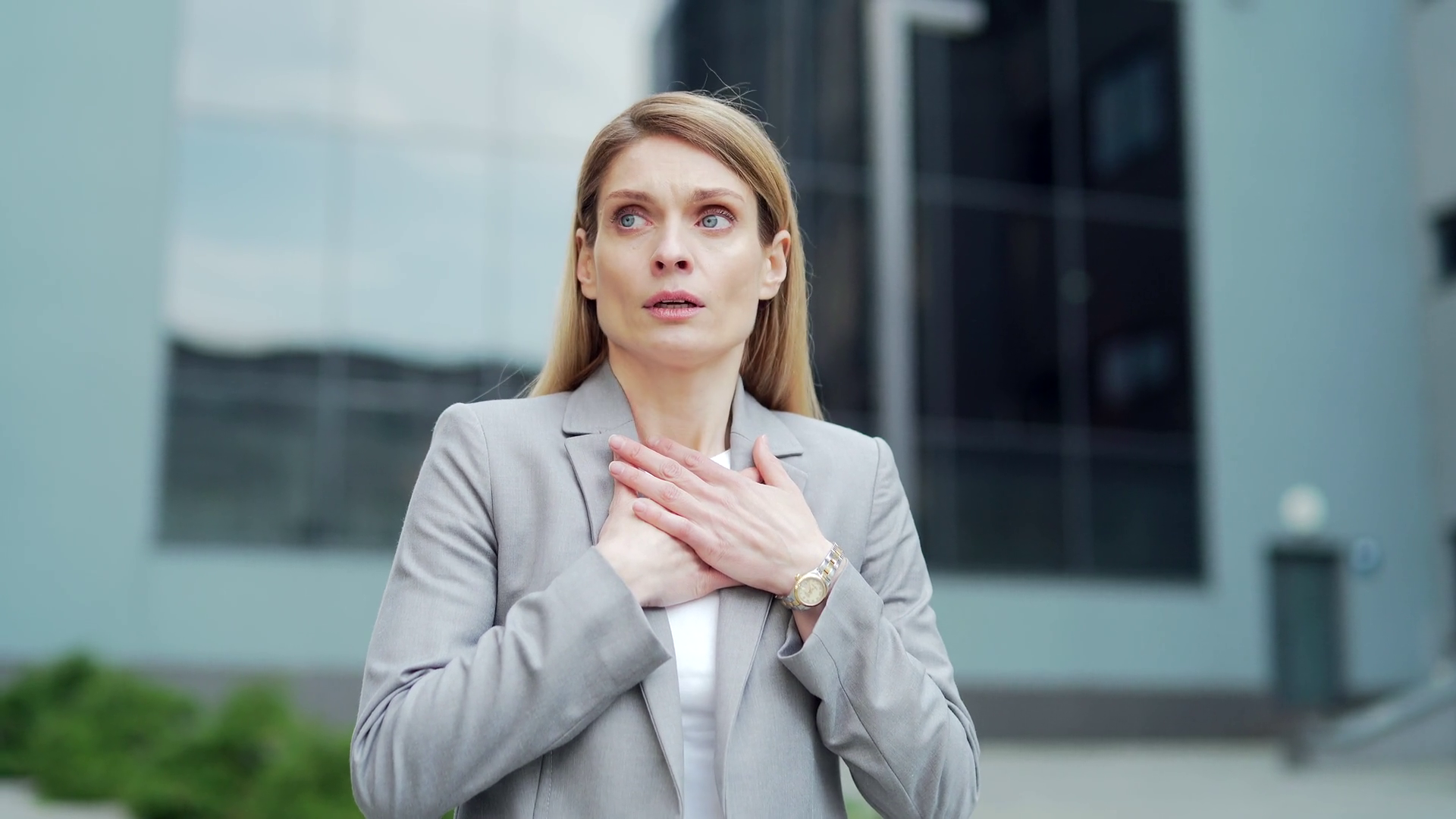 Young Female Employee Has Panic Attack On Stock Footage SBV-352042344 ...