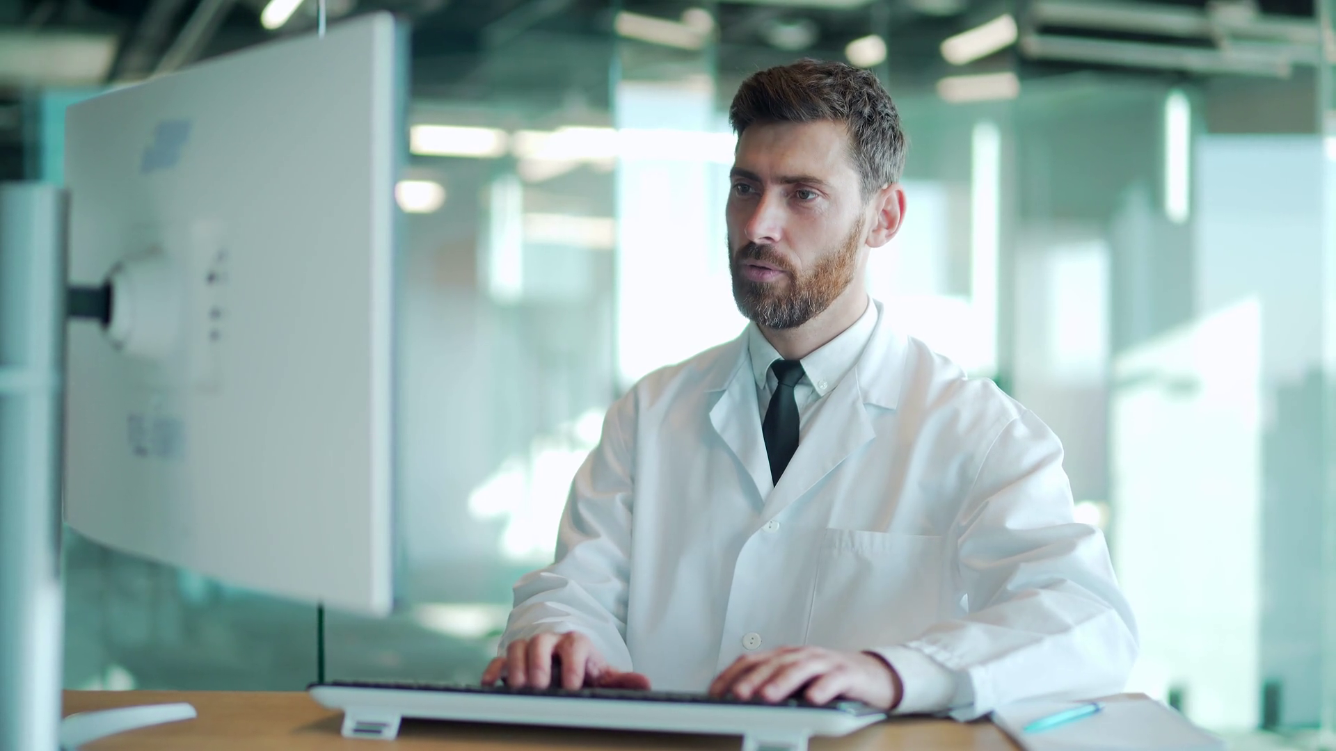 Doctor Advises Patient Online Via Video Call Stock Footage SBV ...