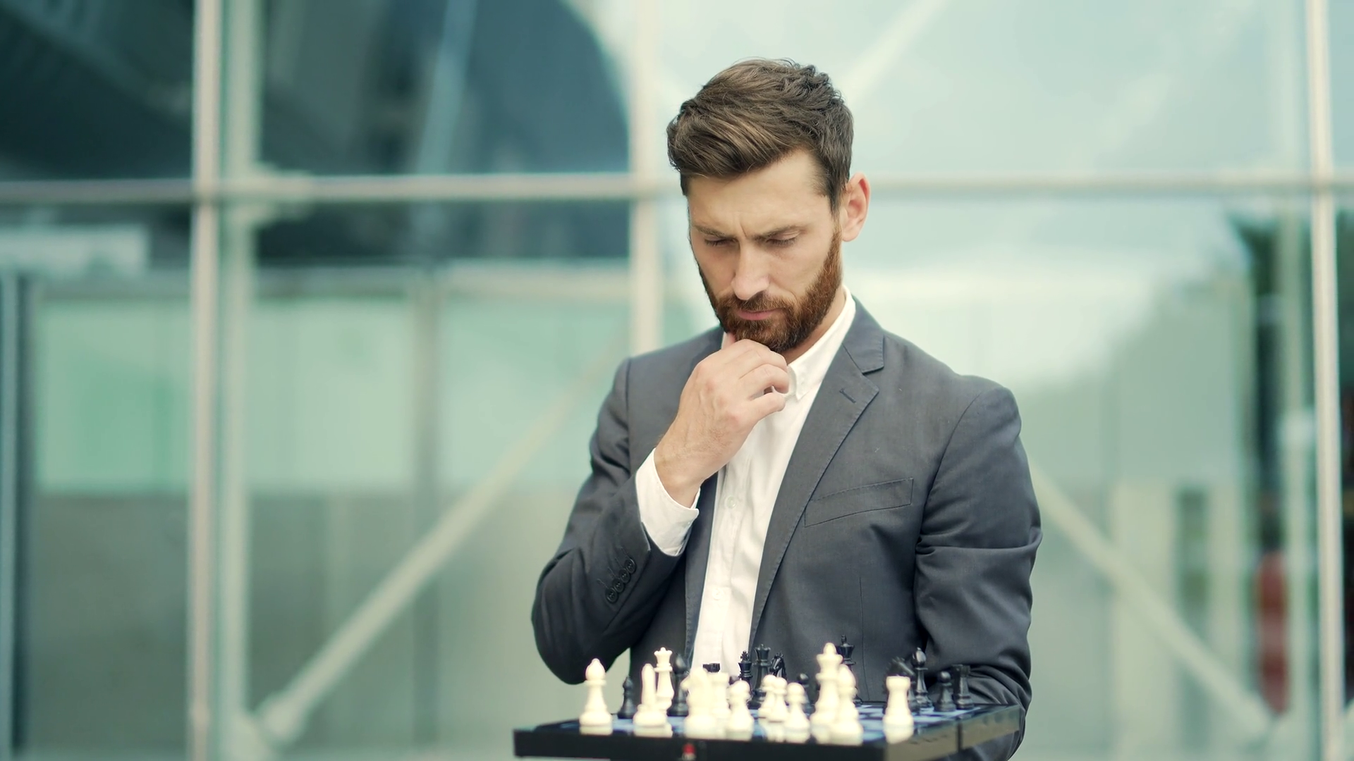 Portrait Of Successful Serious Businessman Stock Footage SBV-351683244 ...