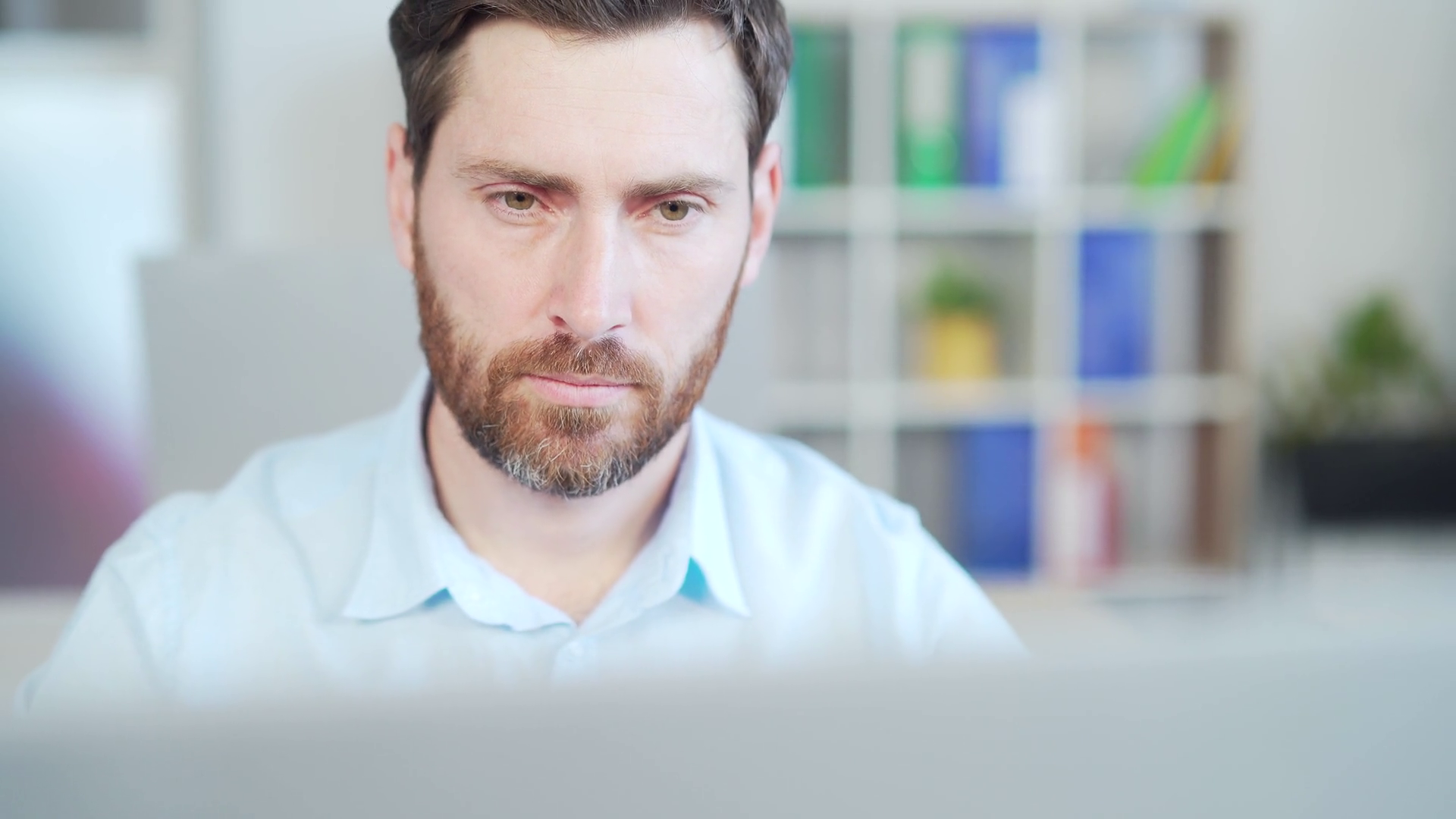 Portrait Close Up Of Pensive Thinking Stock Footage SBV-352108364 ...