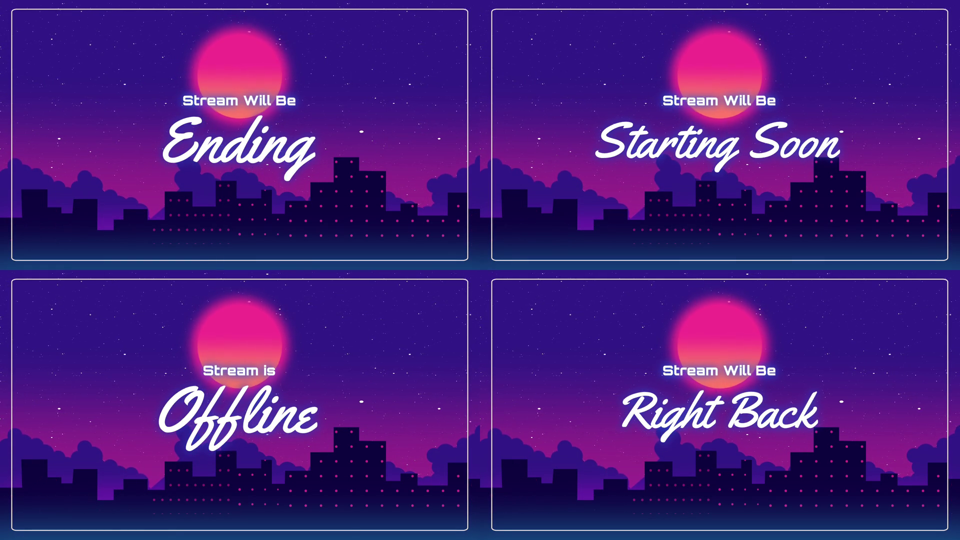 Stream Starting Screen Be Right Back Screen Stock Footage SBV-352805719 ...