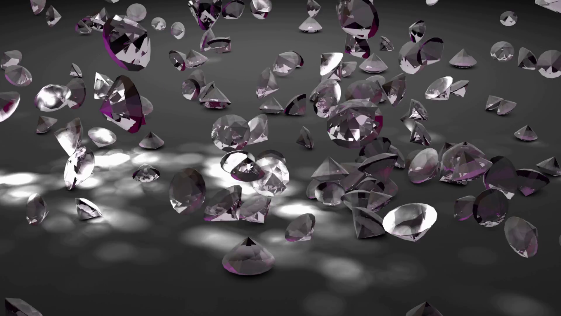Falling diamonds on a dark background. 3d rendering. Motion Background ...