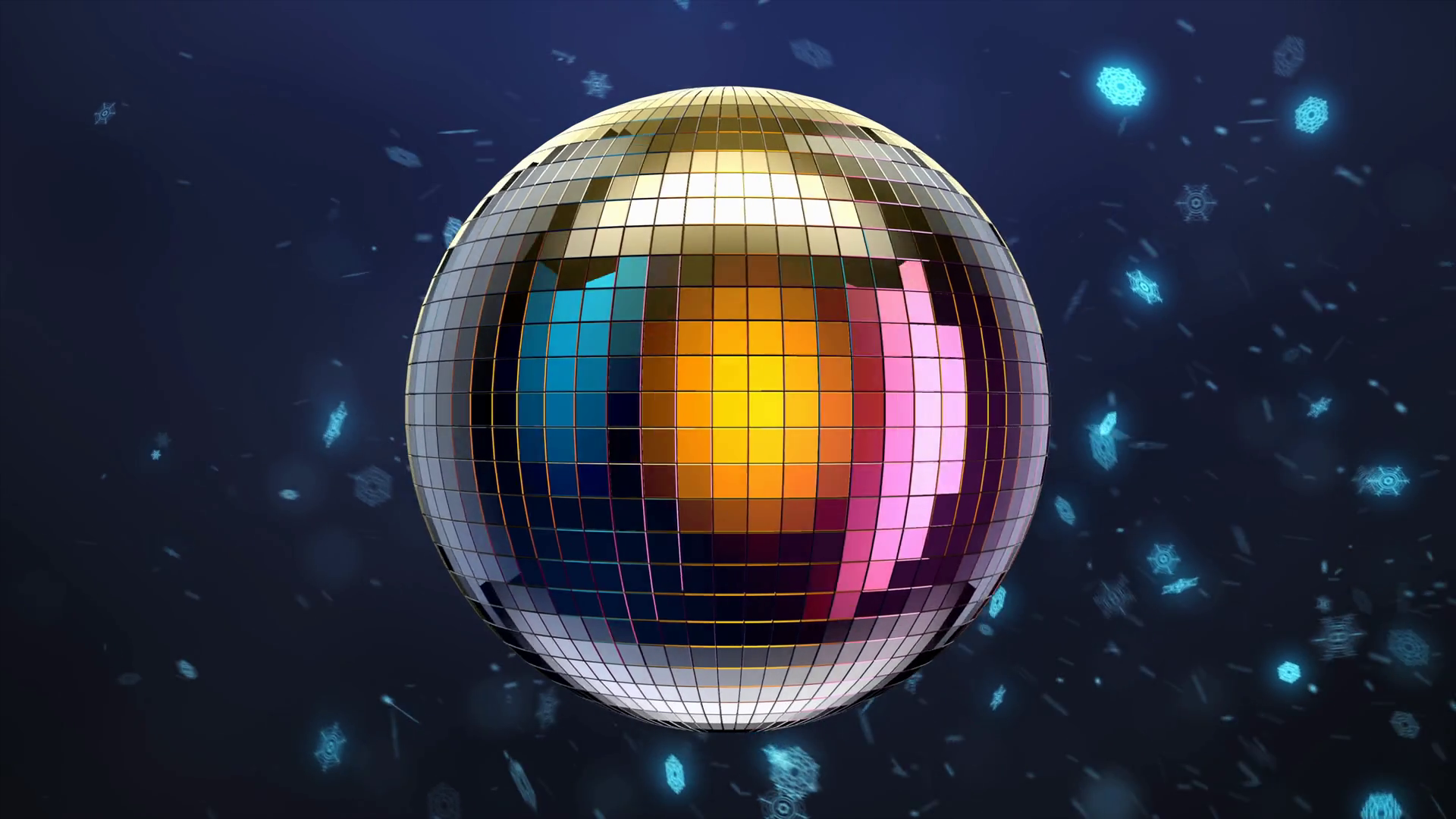 Mirror Disco Ball On Background Of Falling Stock Motion Graphics SBV ...