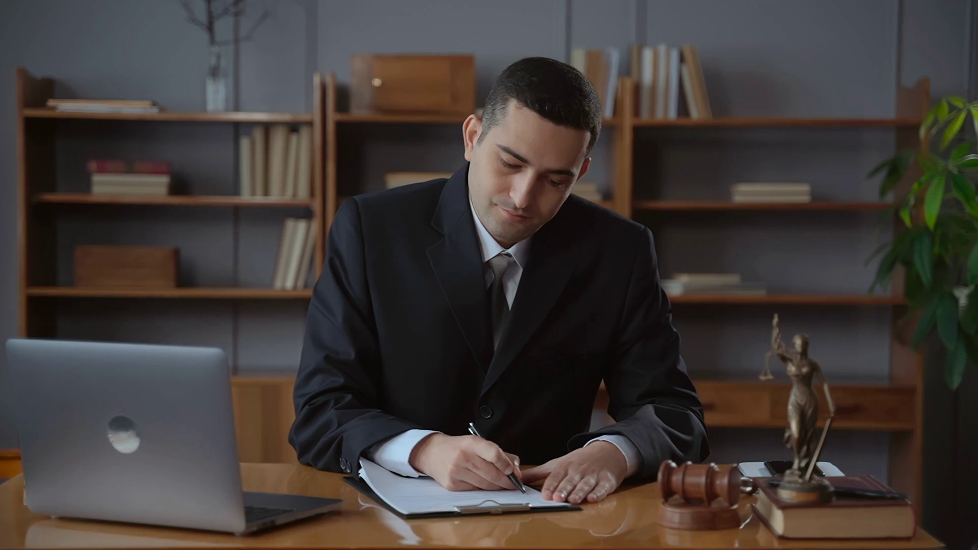 Successful Businessman Signing Contract Stock Footage SBV-347471914 ...