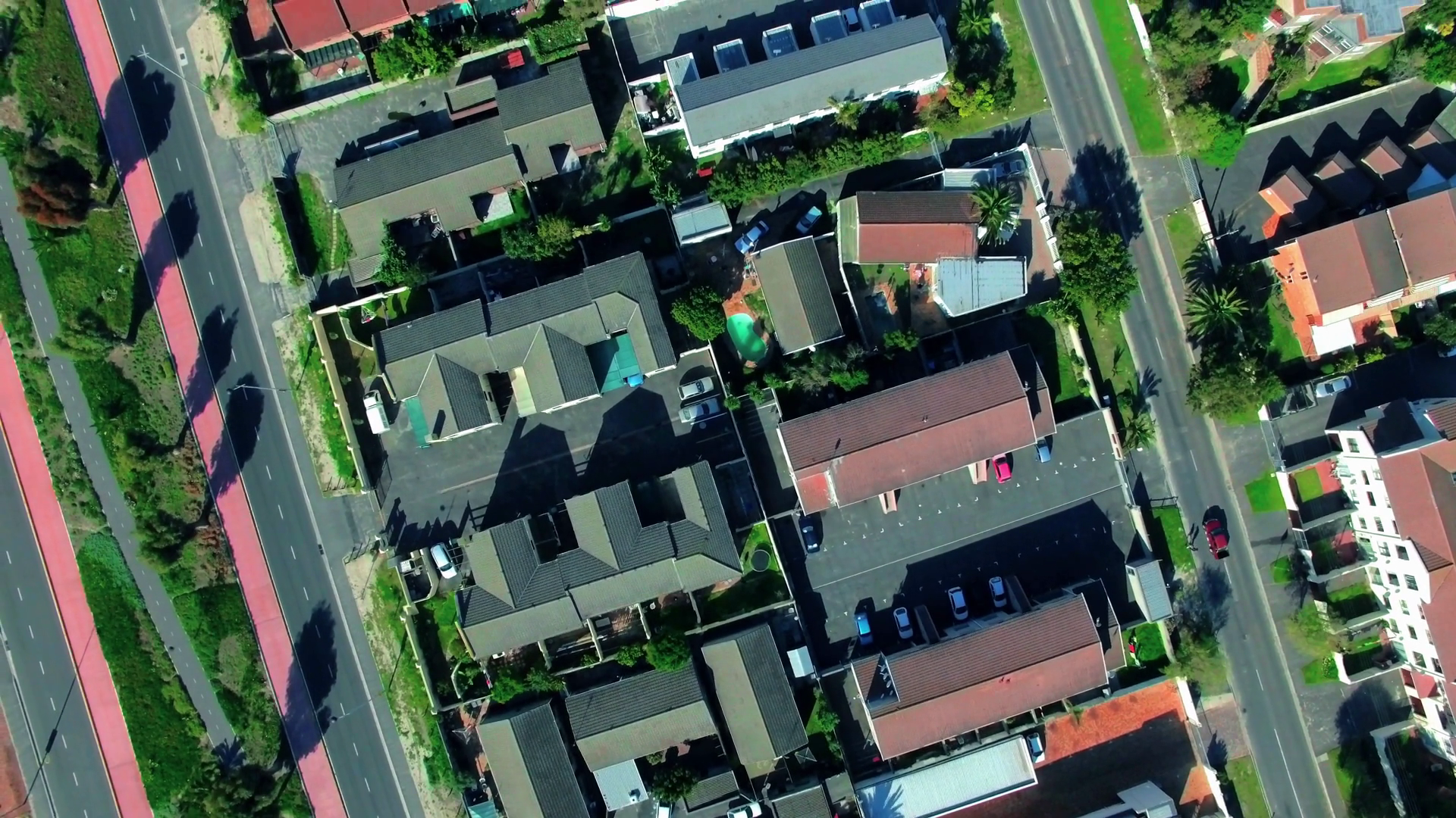 Drone Property Infrastructure Neighborhood Stock Footage SBV-352472095 ...