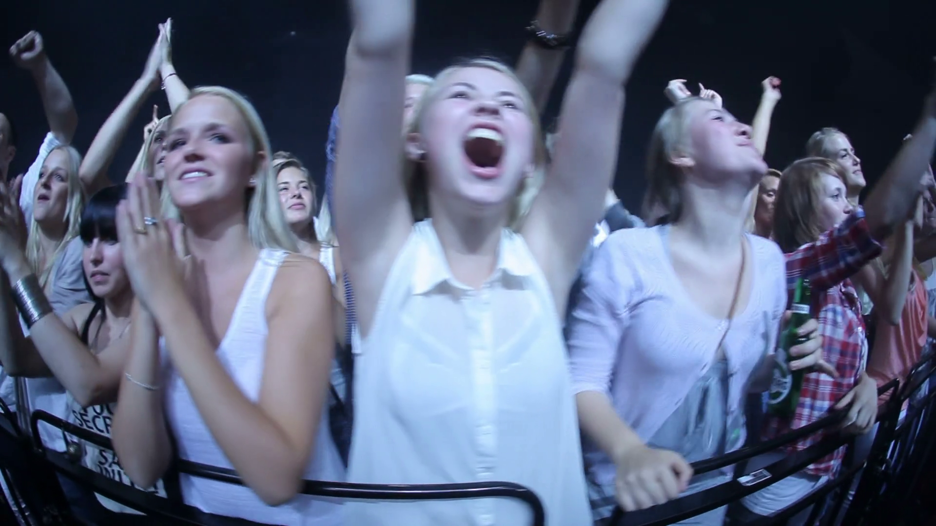 Concert Audience Crowd Women Scream At Music Stock Footage SBV ...