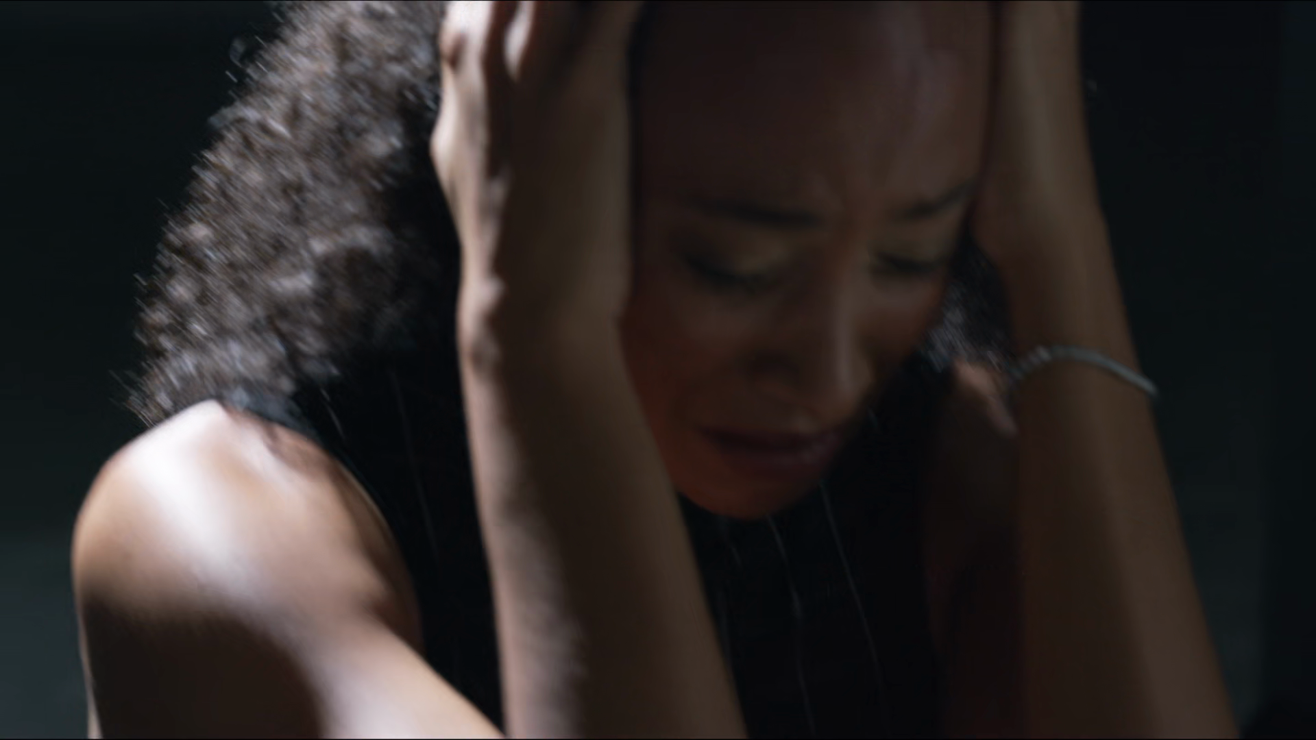 Woman Fear Victim Screaming In Studio With Stock Footage SBV-353563065 ...