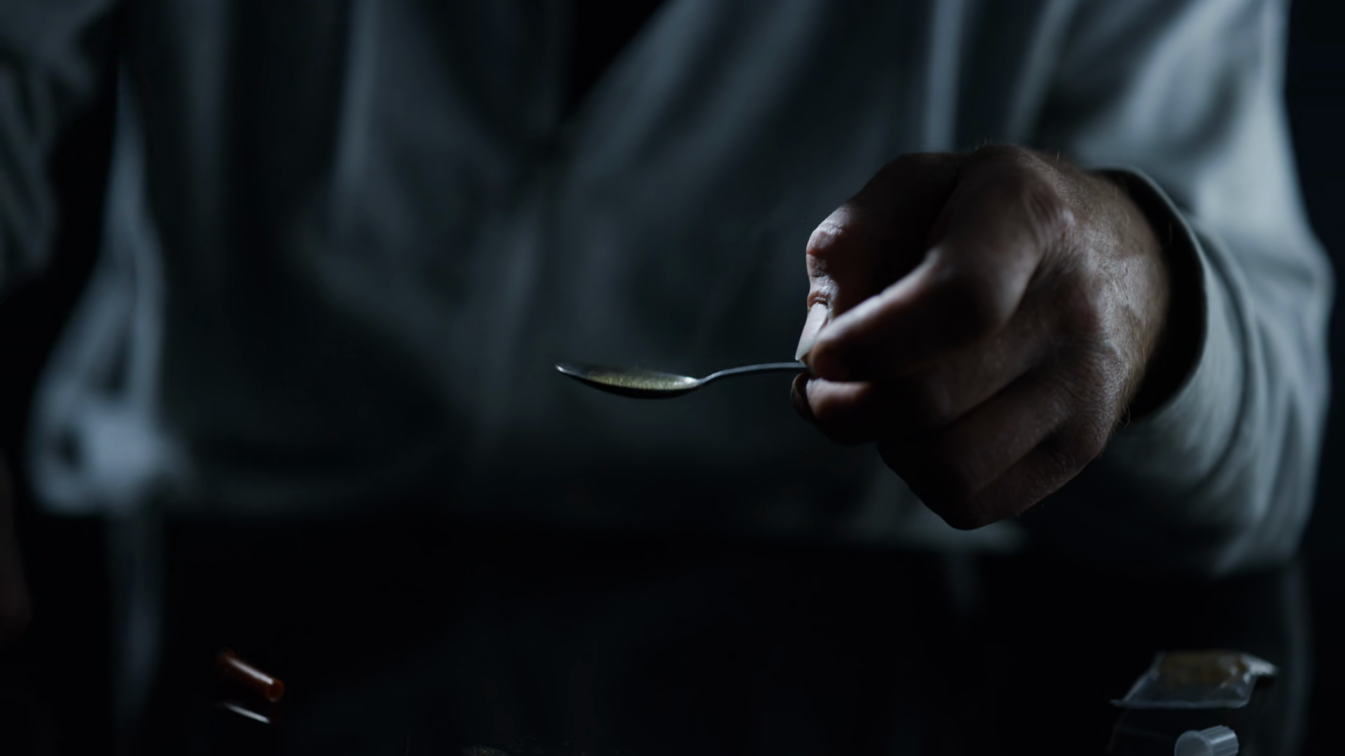 Drugs Hands Syringe Lighter Spoon In Studio Stock Footage SBV-353561124 ...