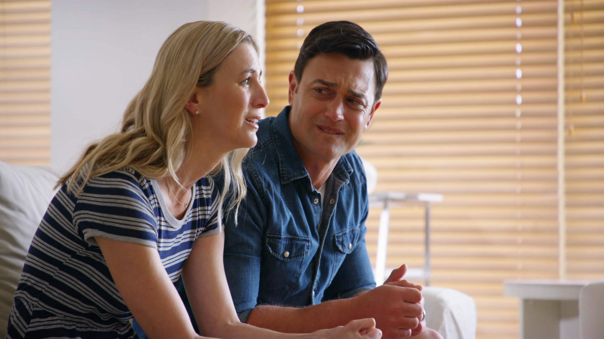 Upset Confused Sport Fans Watching Tv Stock Footage SBV-353581594 ...