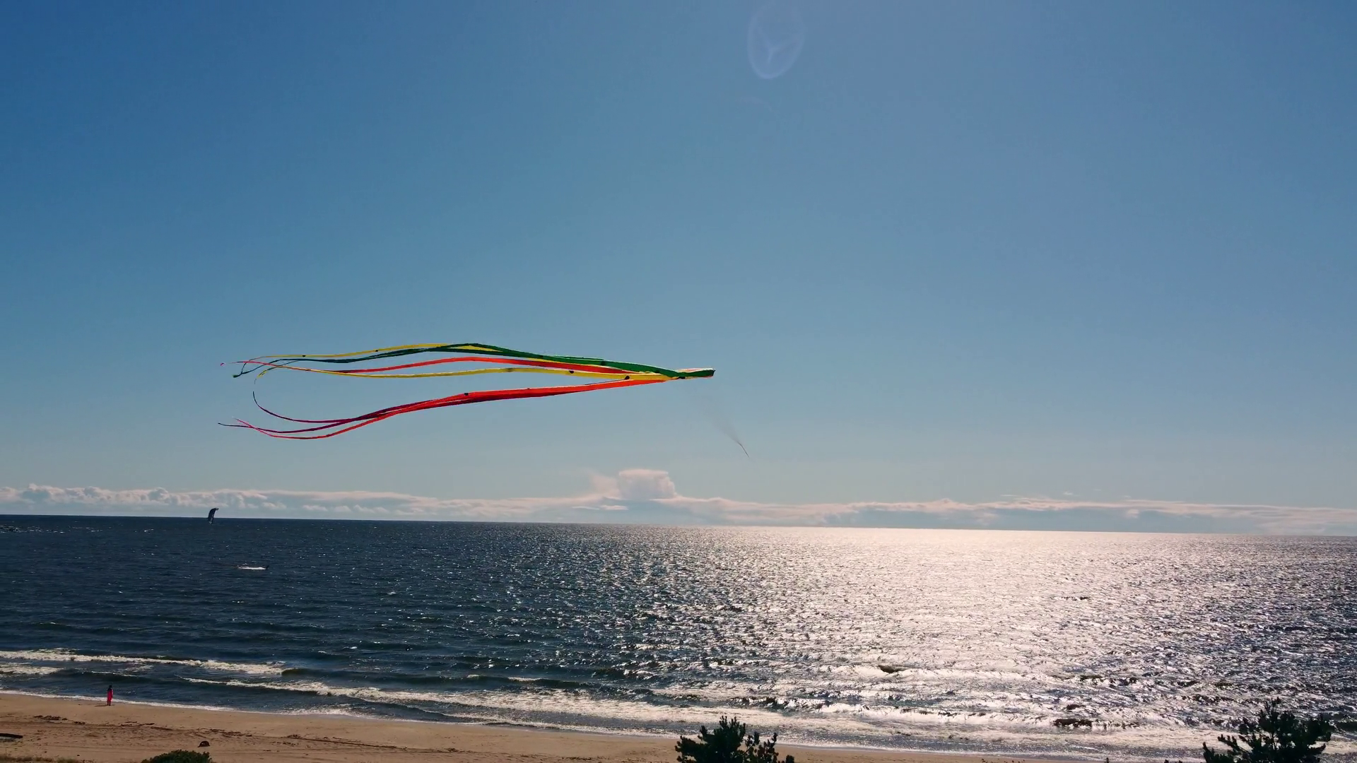 Colorful Kites Dancing In Breezy Seaside Sky Stock Footage SBV ...