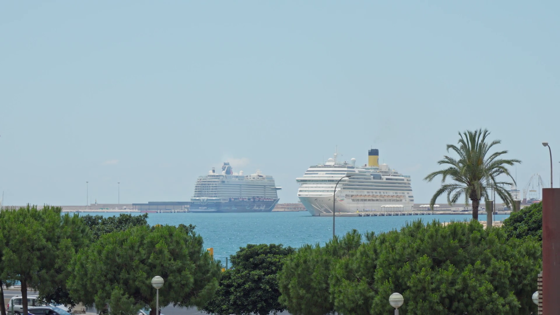 Beautiful Cruise Ships In Port Stock Footage SBV-348414198 - Storyblocks