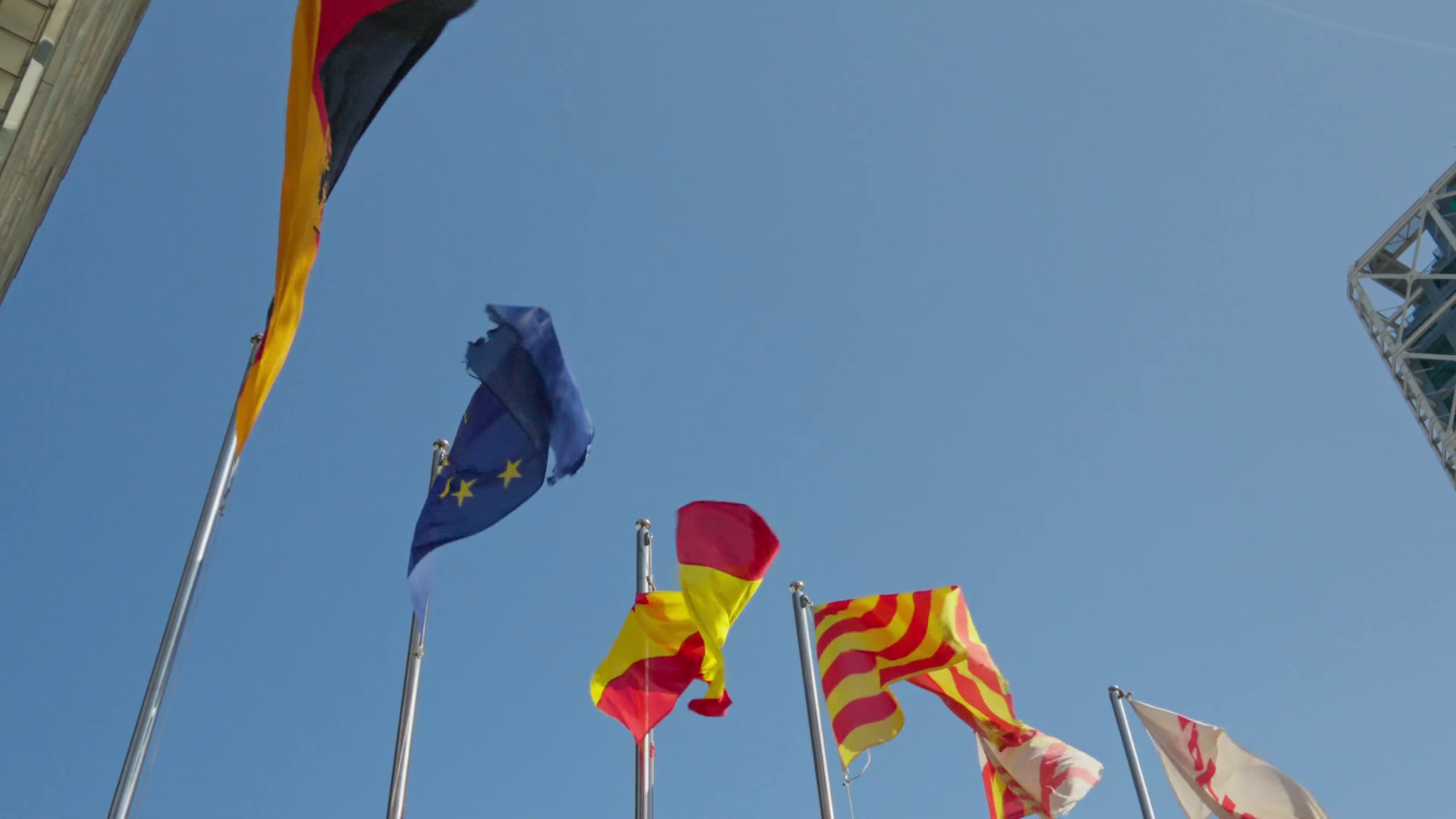 Multiple National Flags Flying In Air Stock Footage SBV-348581483 ...