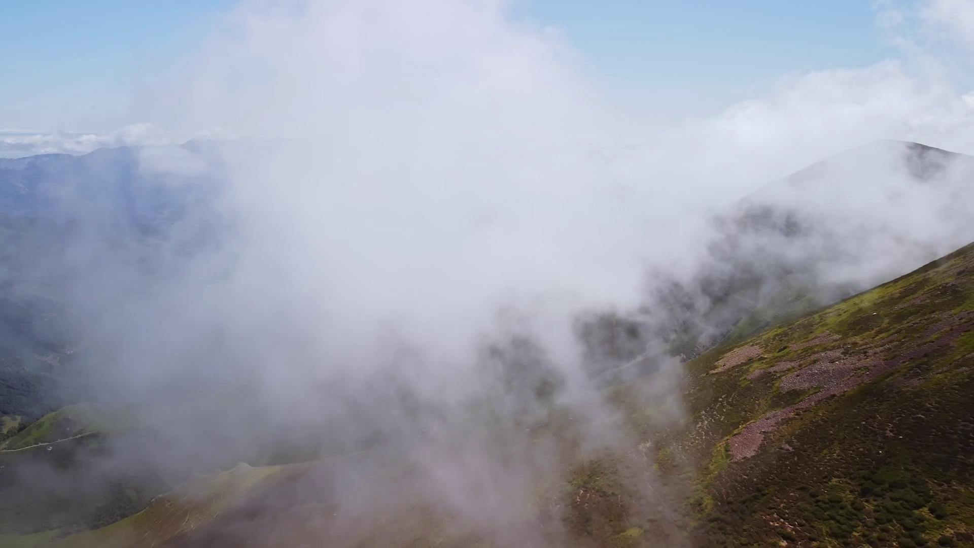 A Majestic Mountain Landscape With Steam Stock Footage SBV-348581574 ...