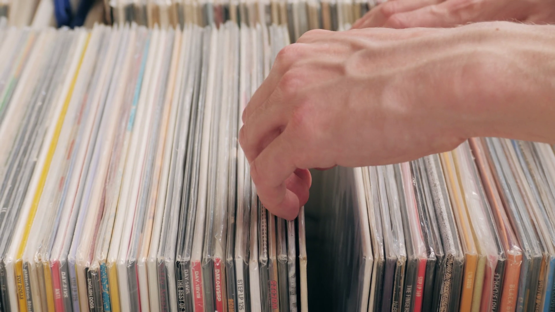 People Browsing Vinyl Records In Music Store Stock Footage SBV ...