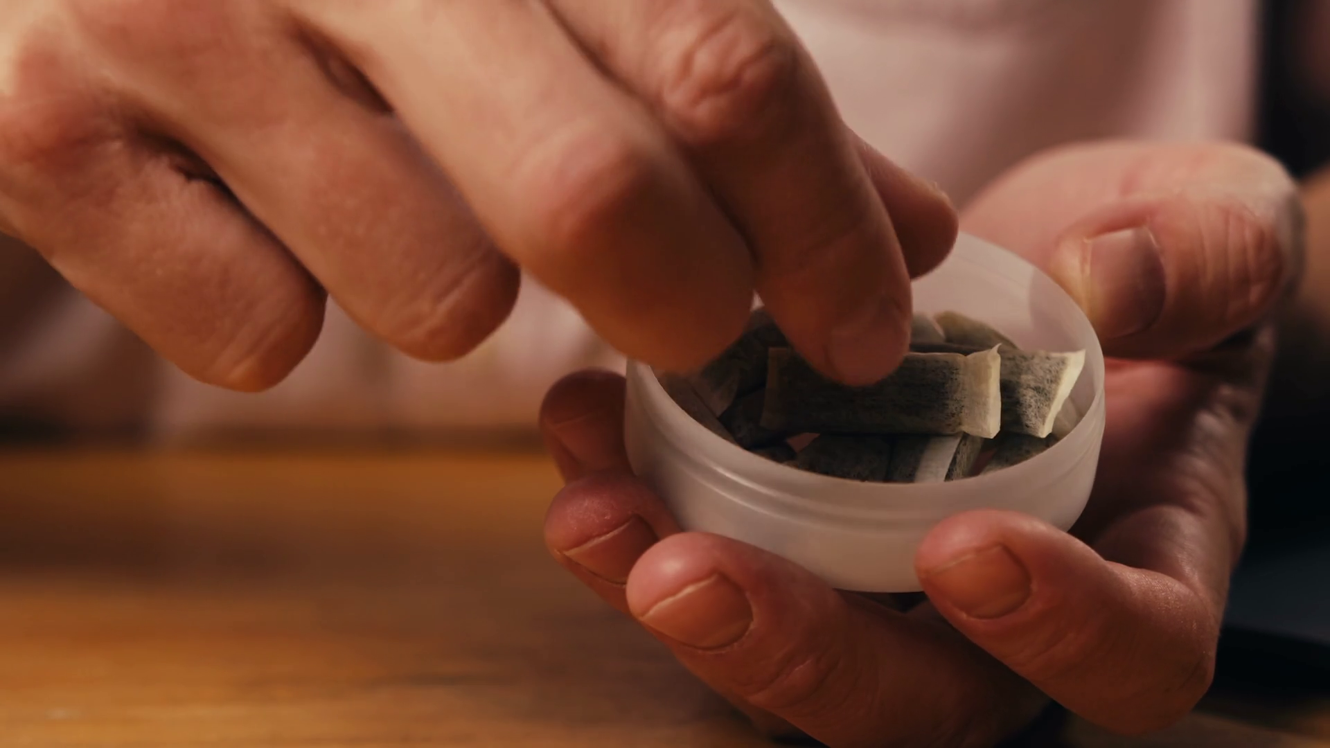 Snus Nicotine Tobacco Close Up Pack Of Stock Footage SBV-351667521 ...