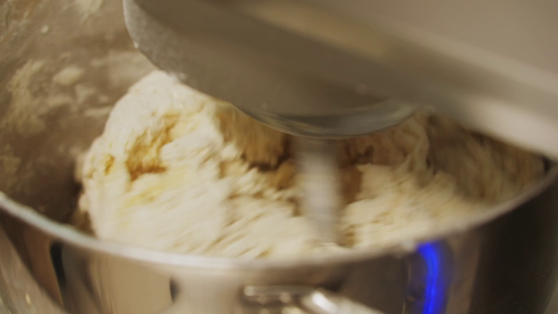 Man Making Dough Industrial Electric Spiral Stock Footage SBV-352068355 ...
