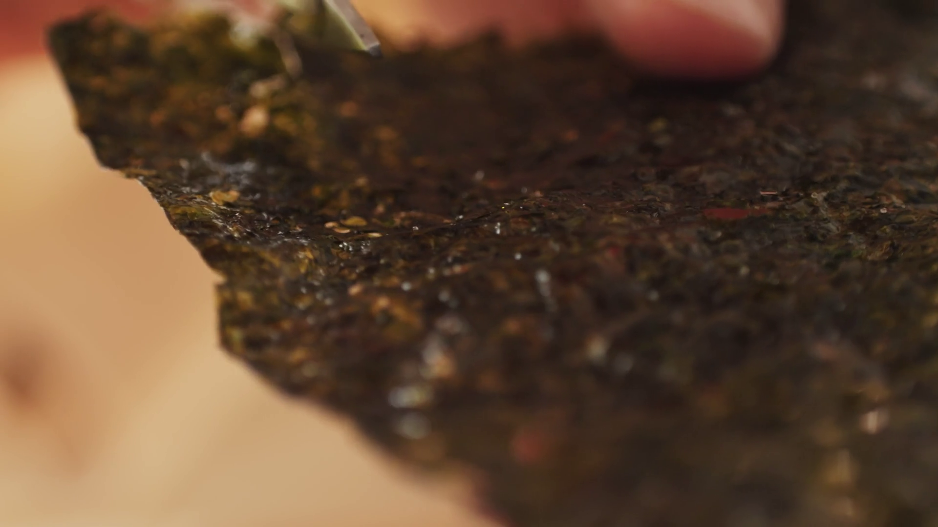 Nori Leaf Texture Close-up Of Nori Leaf Stock Footage SBV-352093438 ...