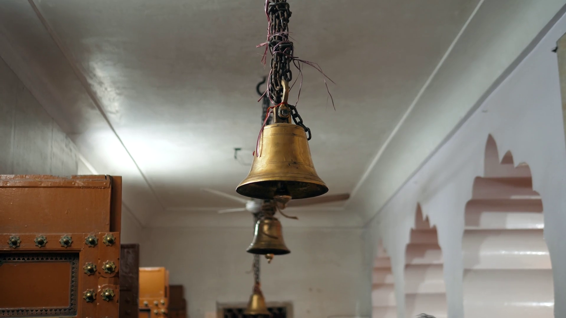 Ringing Traditional Temple Bell Tourist Stock Footage SBV-346834802 ...