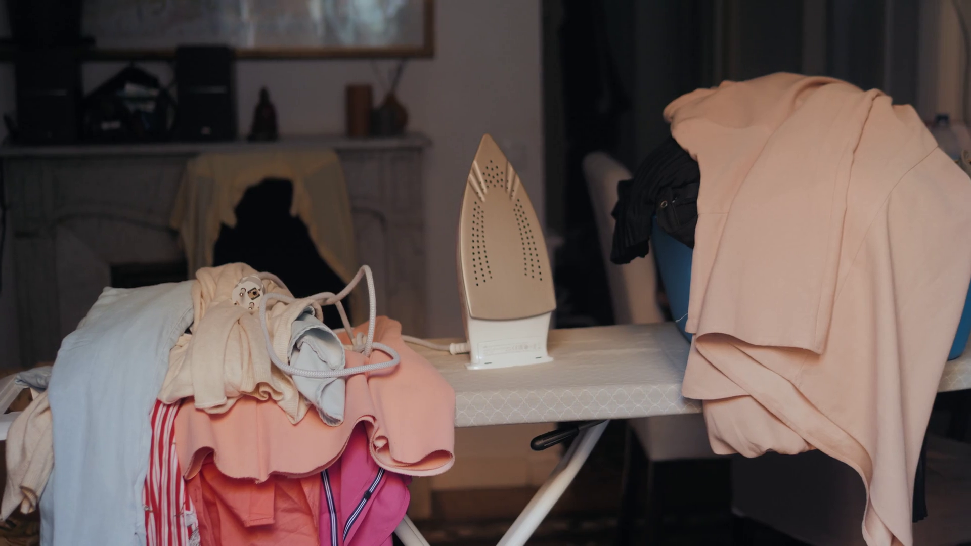 Laundry Pile Lying Messy Folded On Basket Stock Footage SBV-346786435 ...